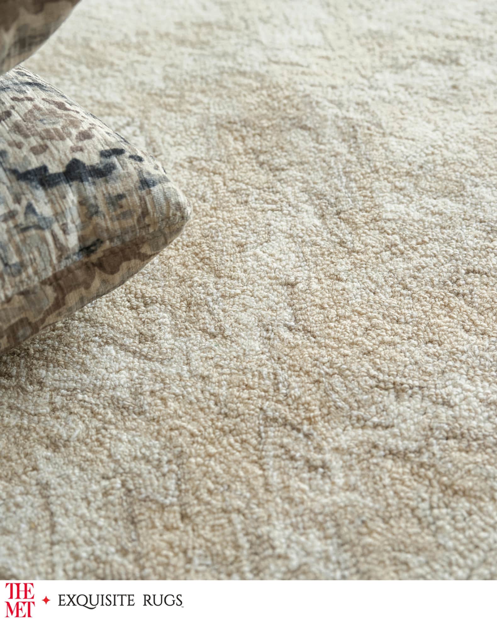 Exquisite Rugs x THE MET Bargello Hand-Tufted Beige Rug, 6' x 9' | Horchow