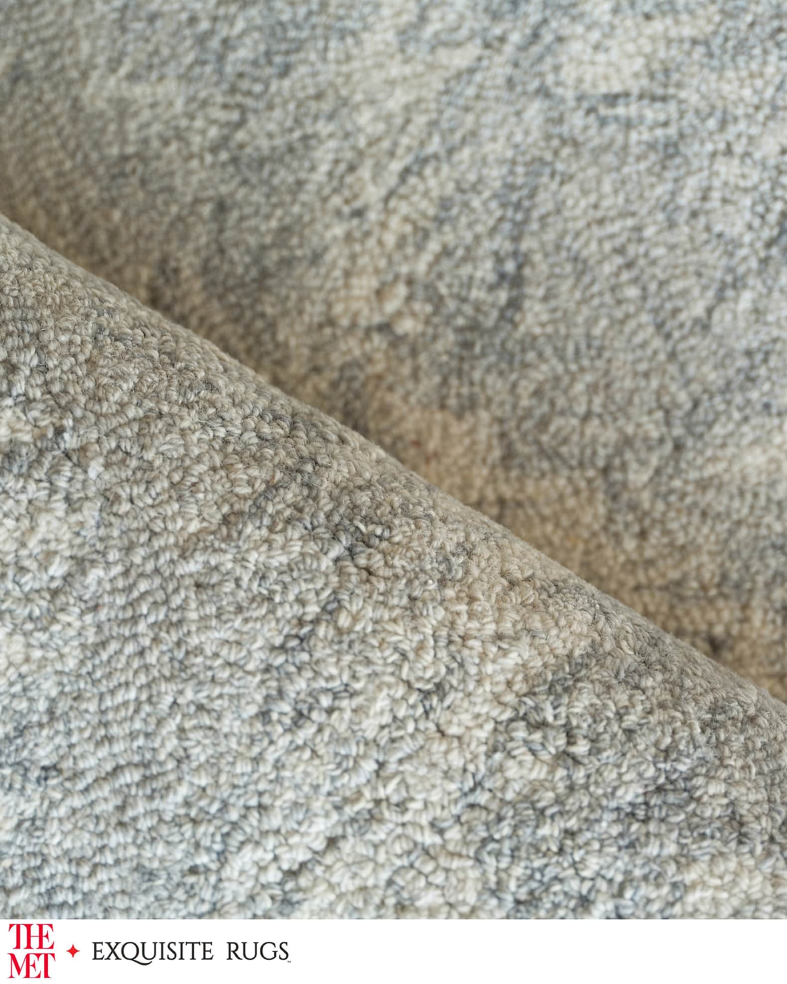 Exquisite Rugs x THE MET Bargello Hand-Tufted Gray Rug, 8' x 10' | Horchow