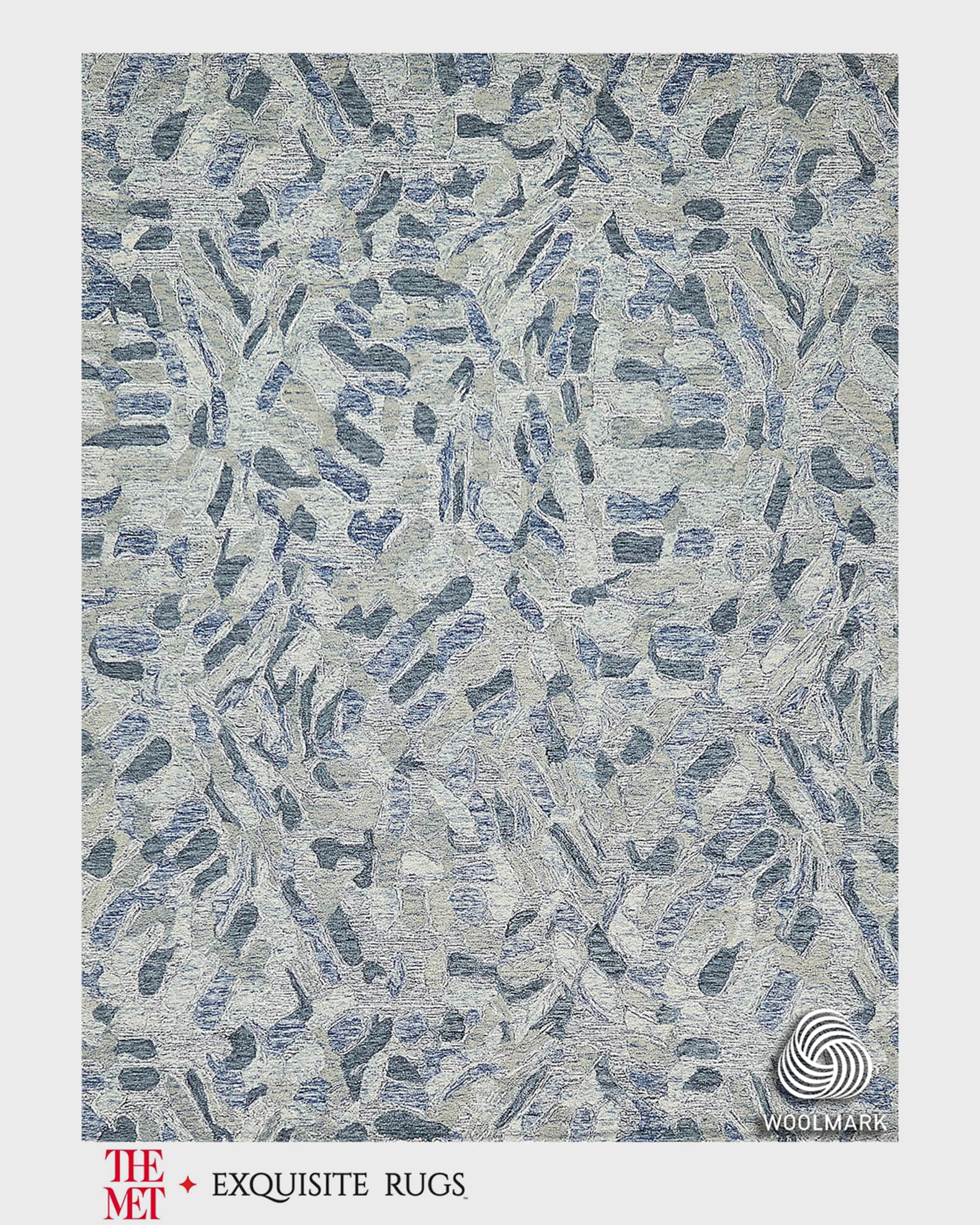 Exquisite Rugs x THE MET Botanica Hand-Tufted Blue Rug, 10' x 14' | Horchow