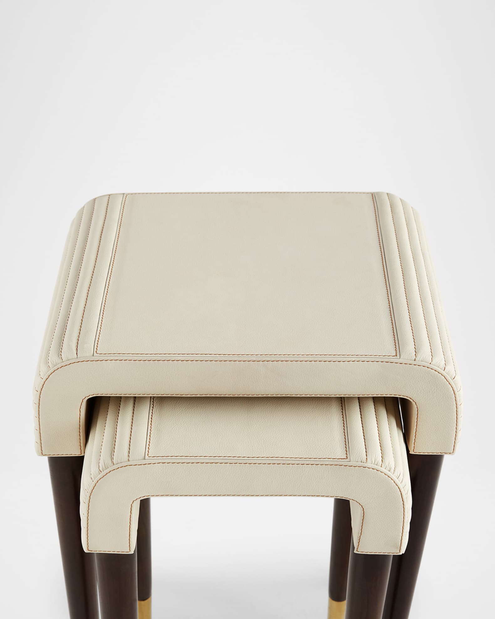 Nova Leather Nesting Tables Set Horchow