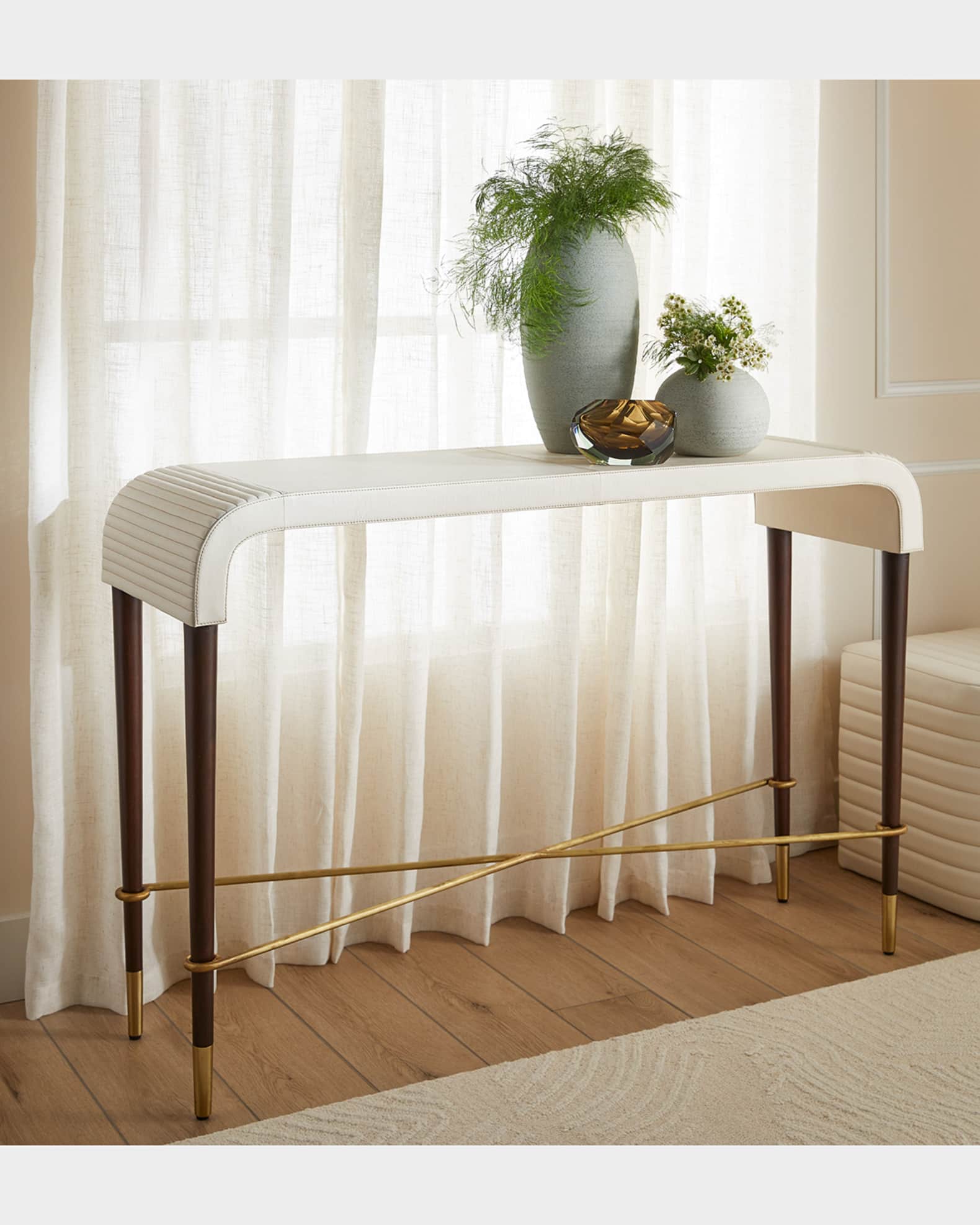 Nova Leather Console Table | Horchow