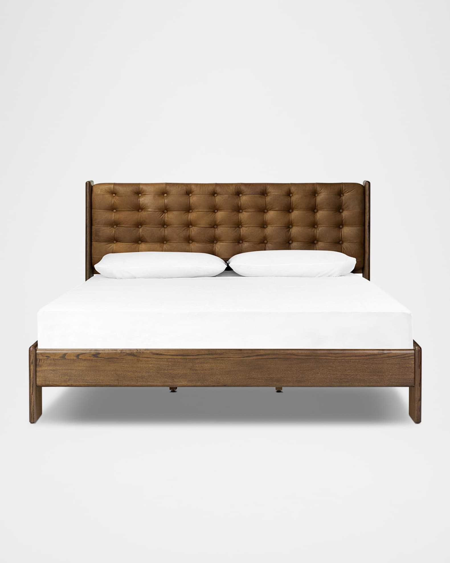 Four Hands Halston Tufted Leather King Bed | Horchow