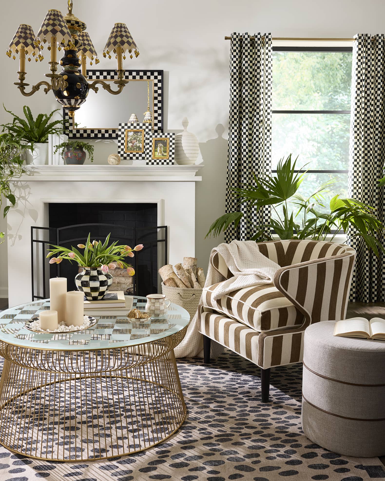 MacKenzie-Childs Gambit Wire Coffee Table | Horchow