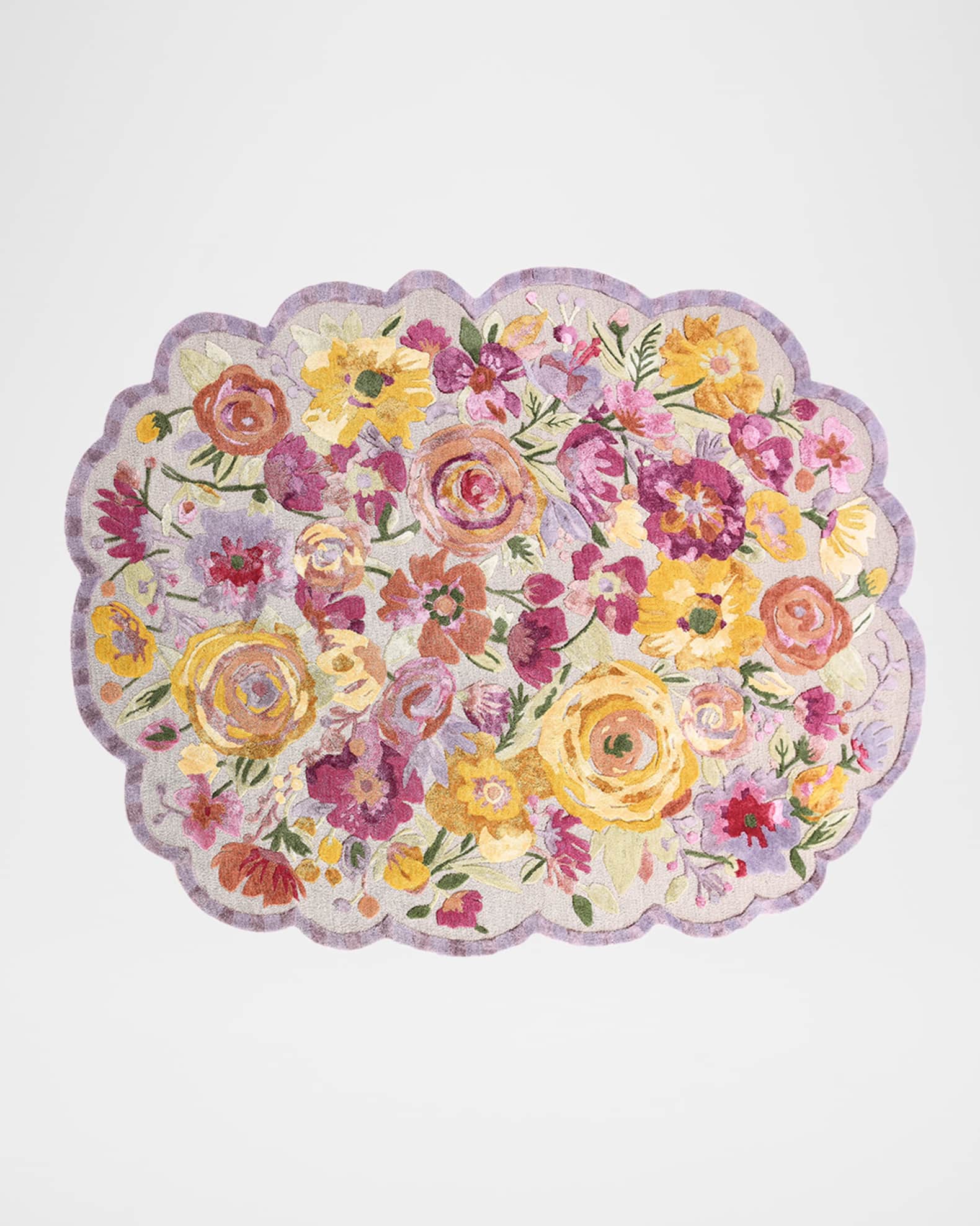 MacKenzie-Childs Scalloped Flower Meadow Rug, 8' x 10' | Horchow
