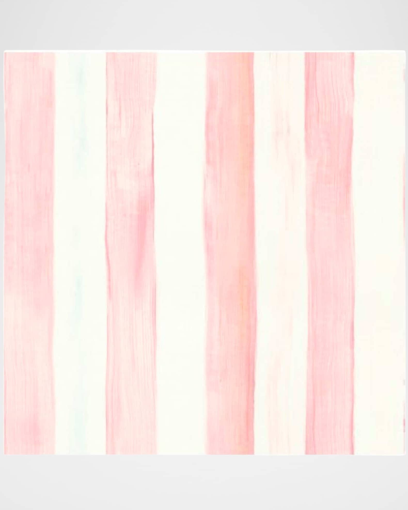 MacKenzie-Childs Rosy Stripe Wallpaper, 20.5" x 32.8' | Horchow