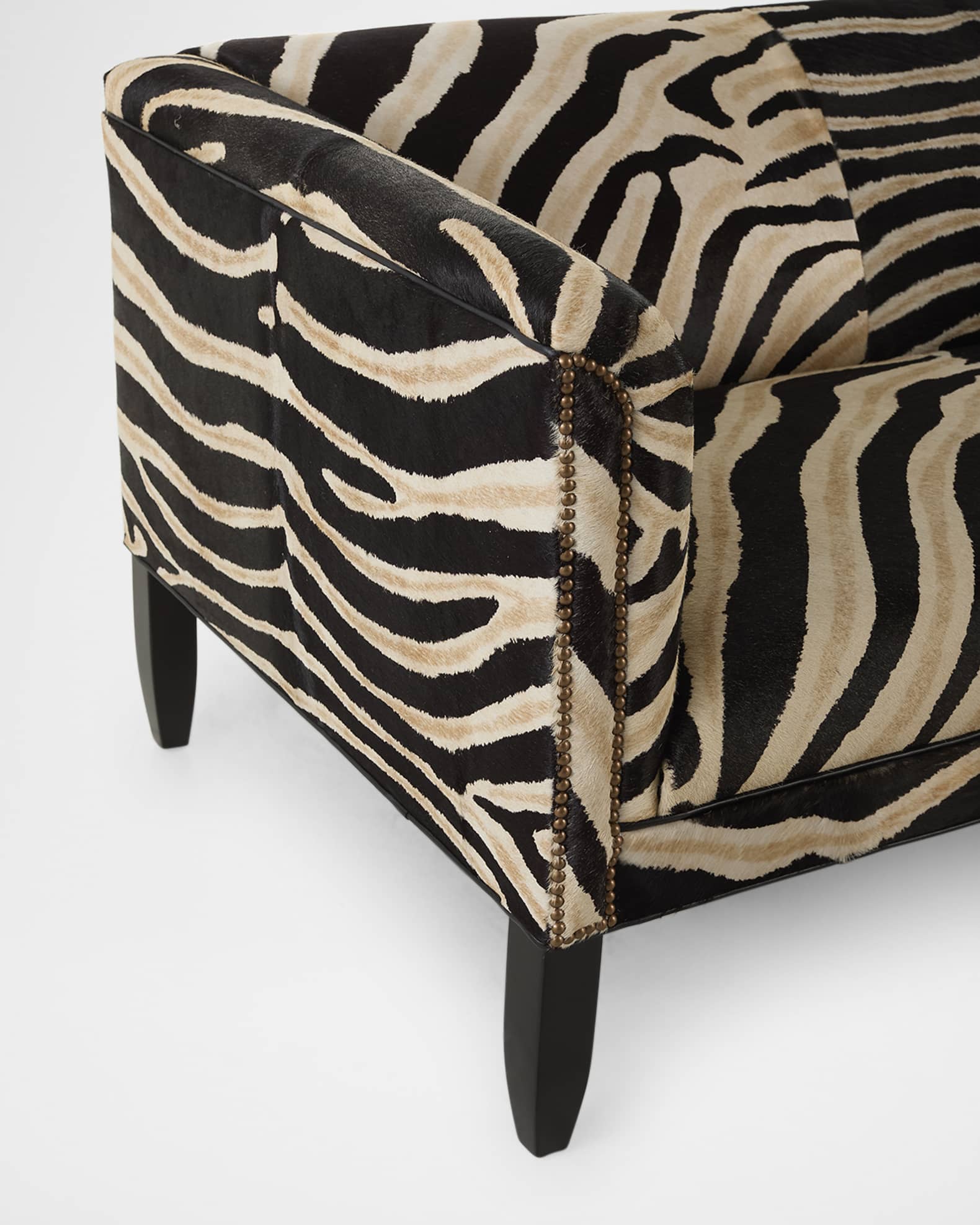 Old Hickory Tannery Julien Zebra-Painted Hair on Hide Sofa, 85" | Horchow