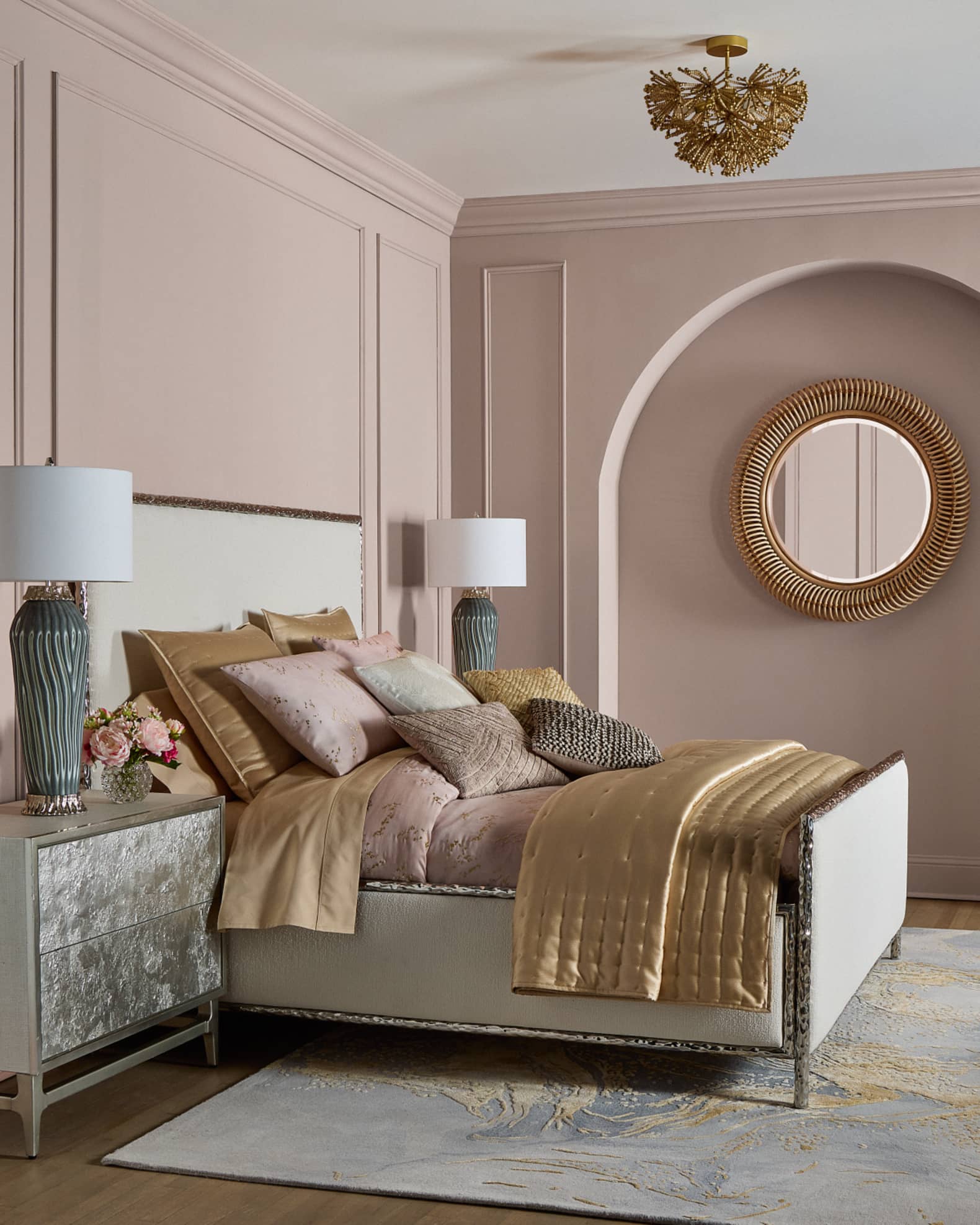 Interlude Home Miramar Wall Mirror, 42" Round | Horchow