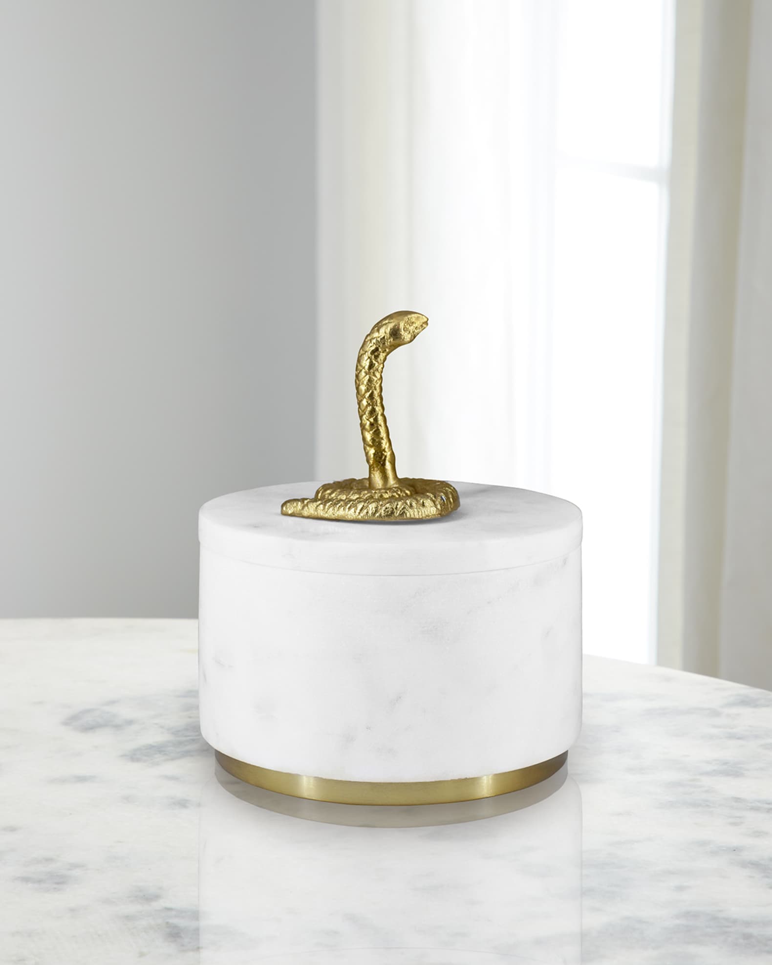 Worlds Away Snape Marble Snake Box | Horchow