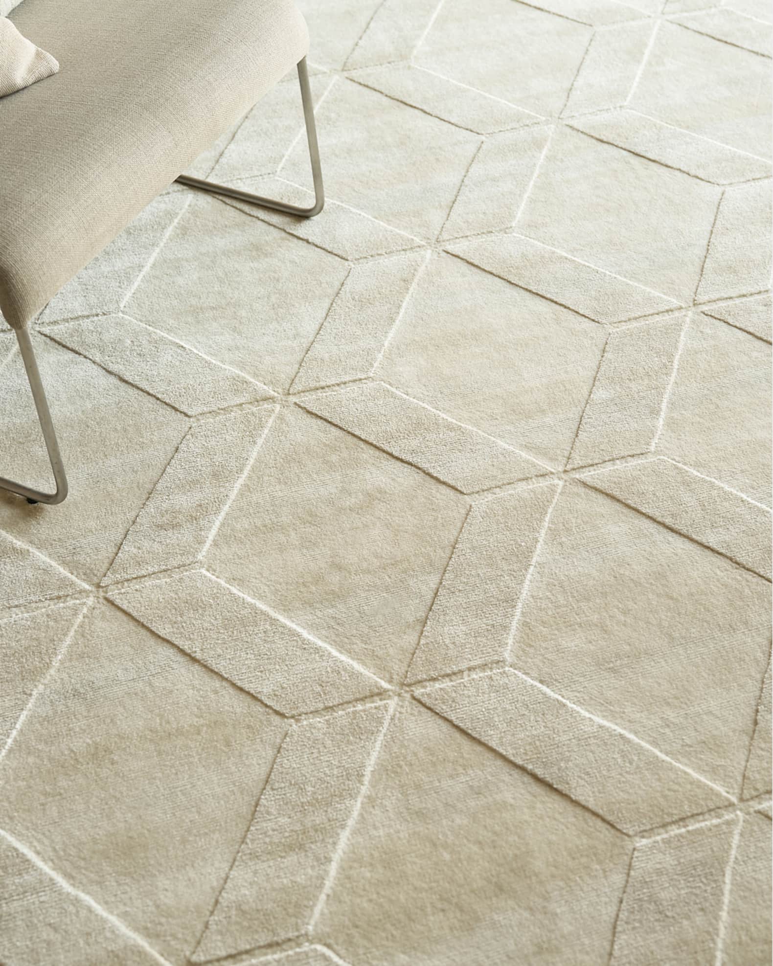 Exquisite Rugs Brunello Hand-Loomed Light Beige Rug, 8' x 10' | Horchow