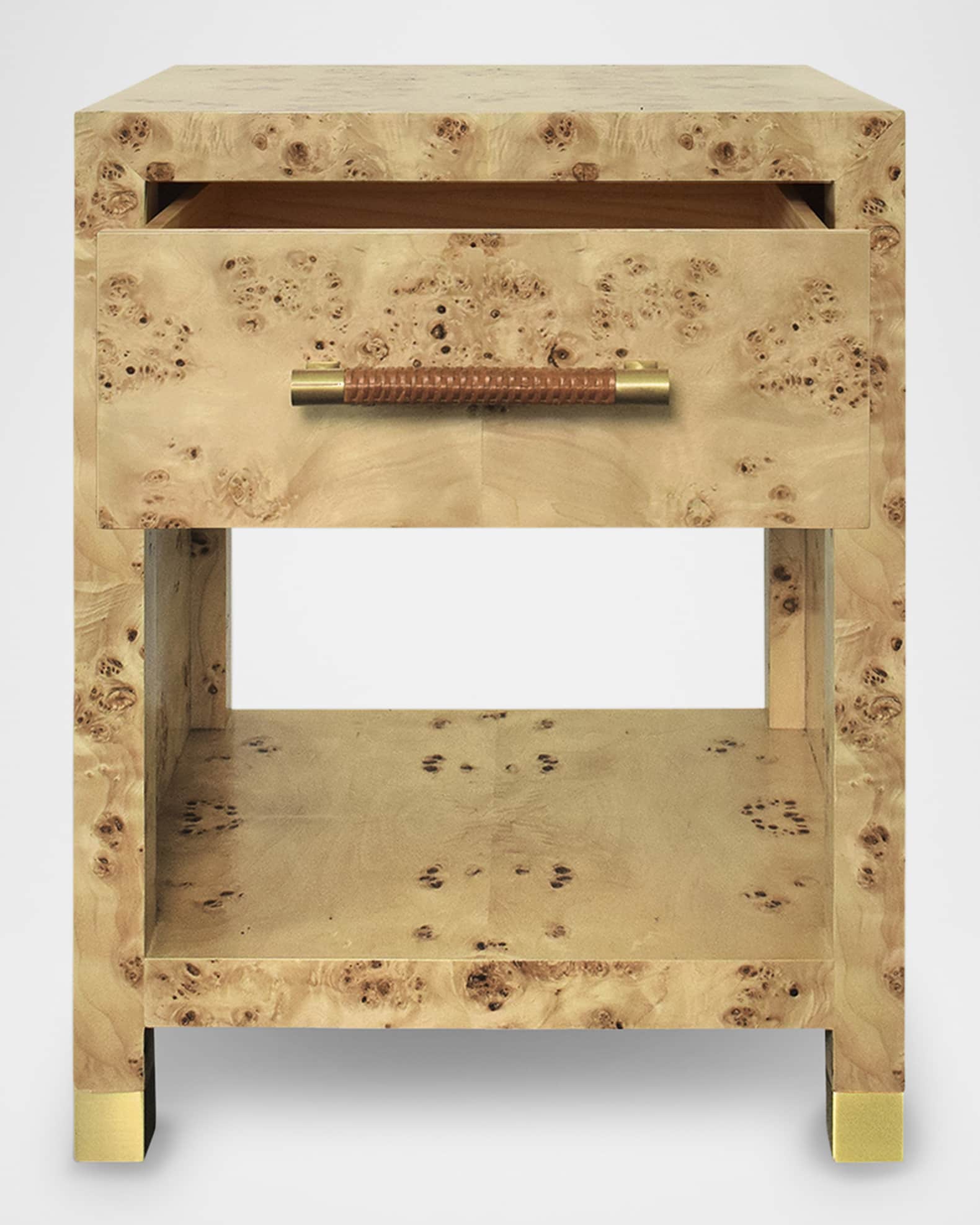 Worlds Away Pelham Burl Wood Side Table | Horchow