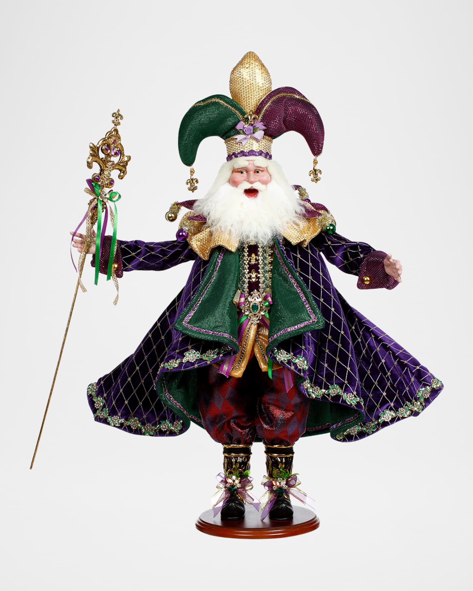 Mark Roberts Carnavale Jester Santa, 30" | Horchow