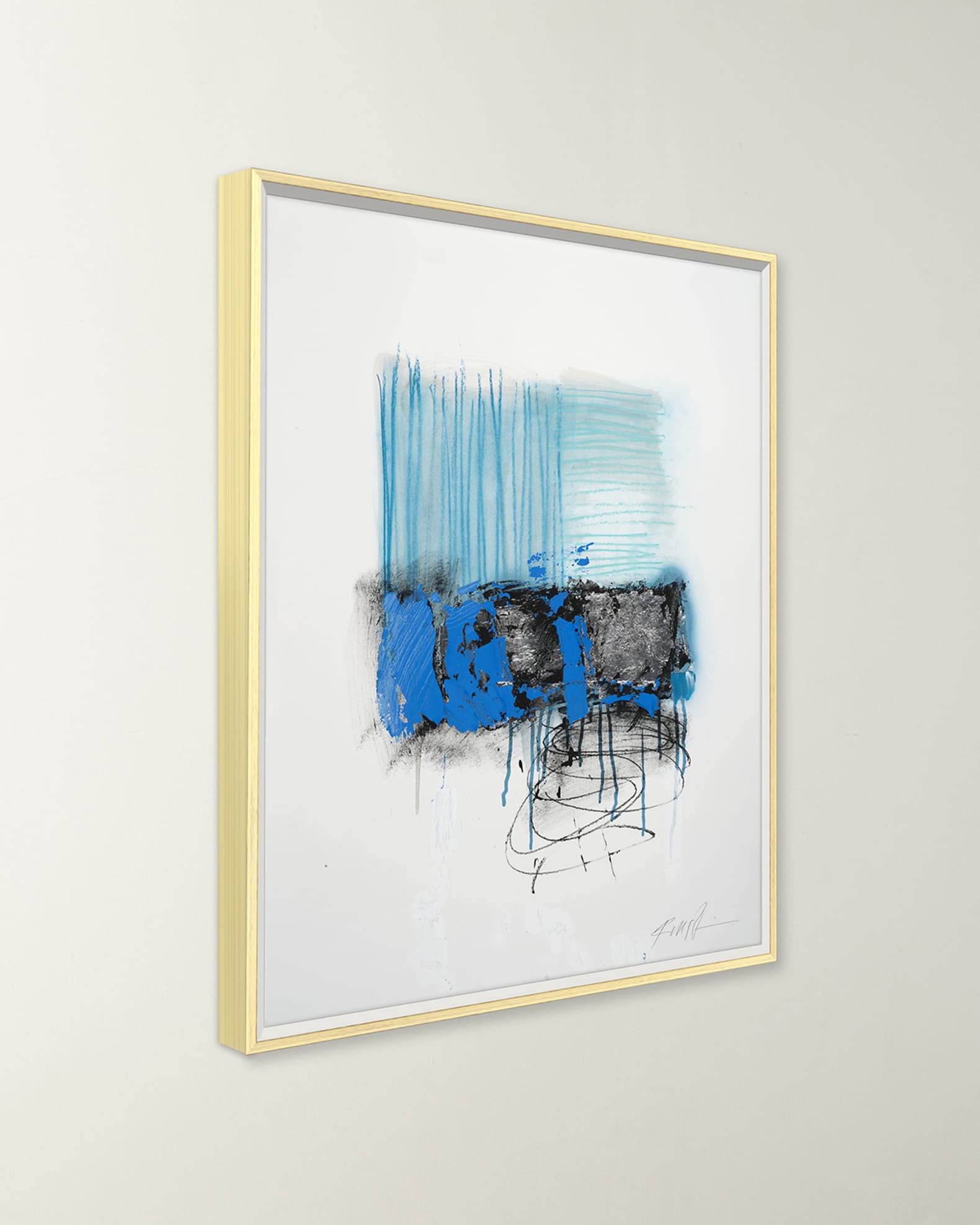 RFA Fine Art "Blue Lines 3" Giclee on Paper by Robert Robinson | Horchow