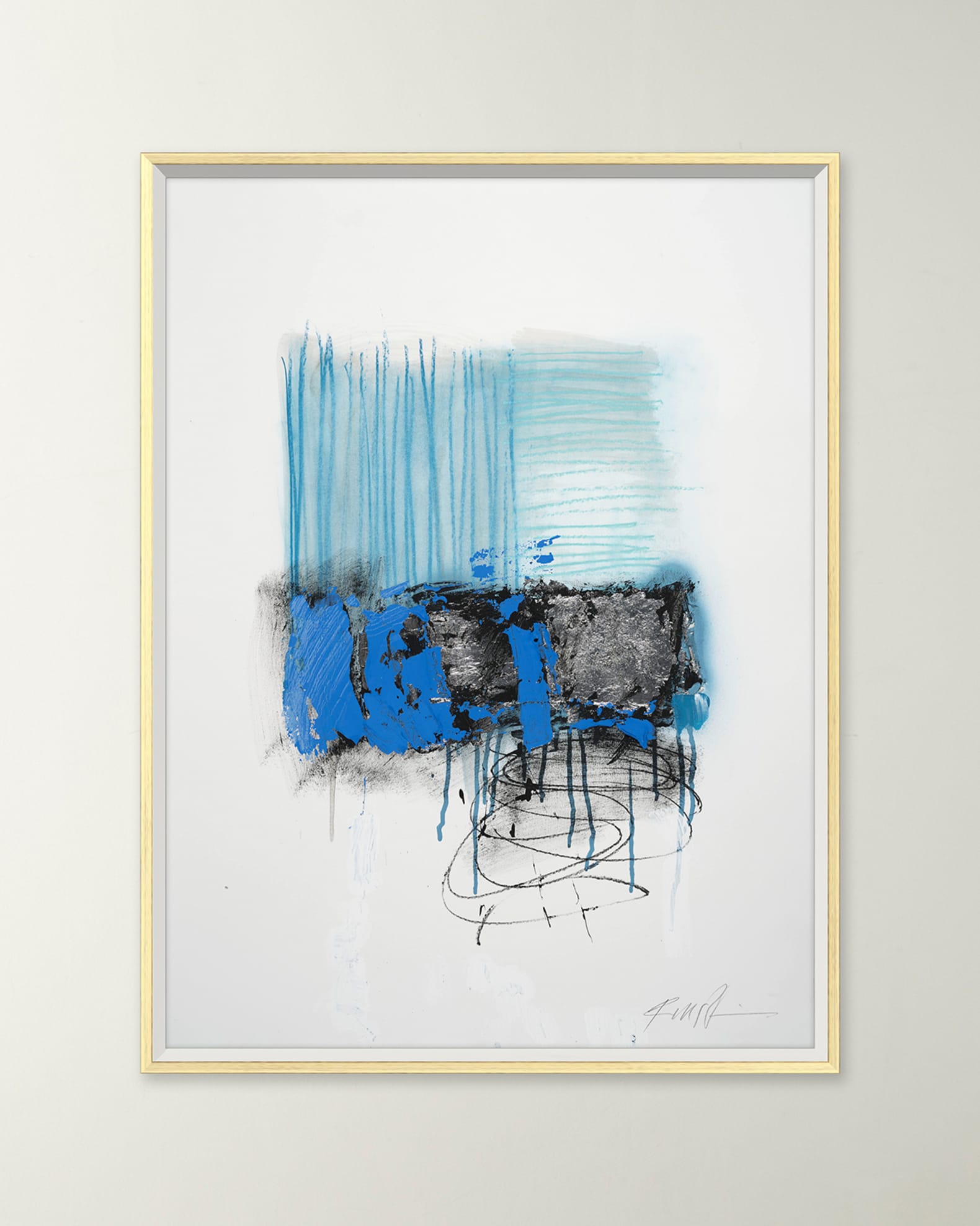 RFA Fine Art "Blue Lines 3" Giclee on Paper by Robert Robinson | Horchow