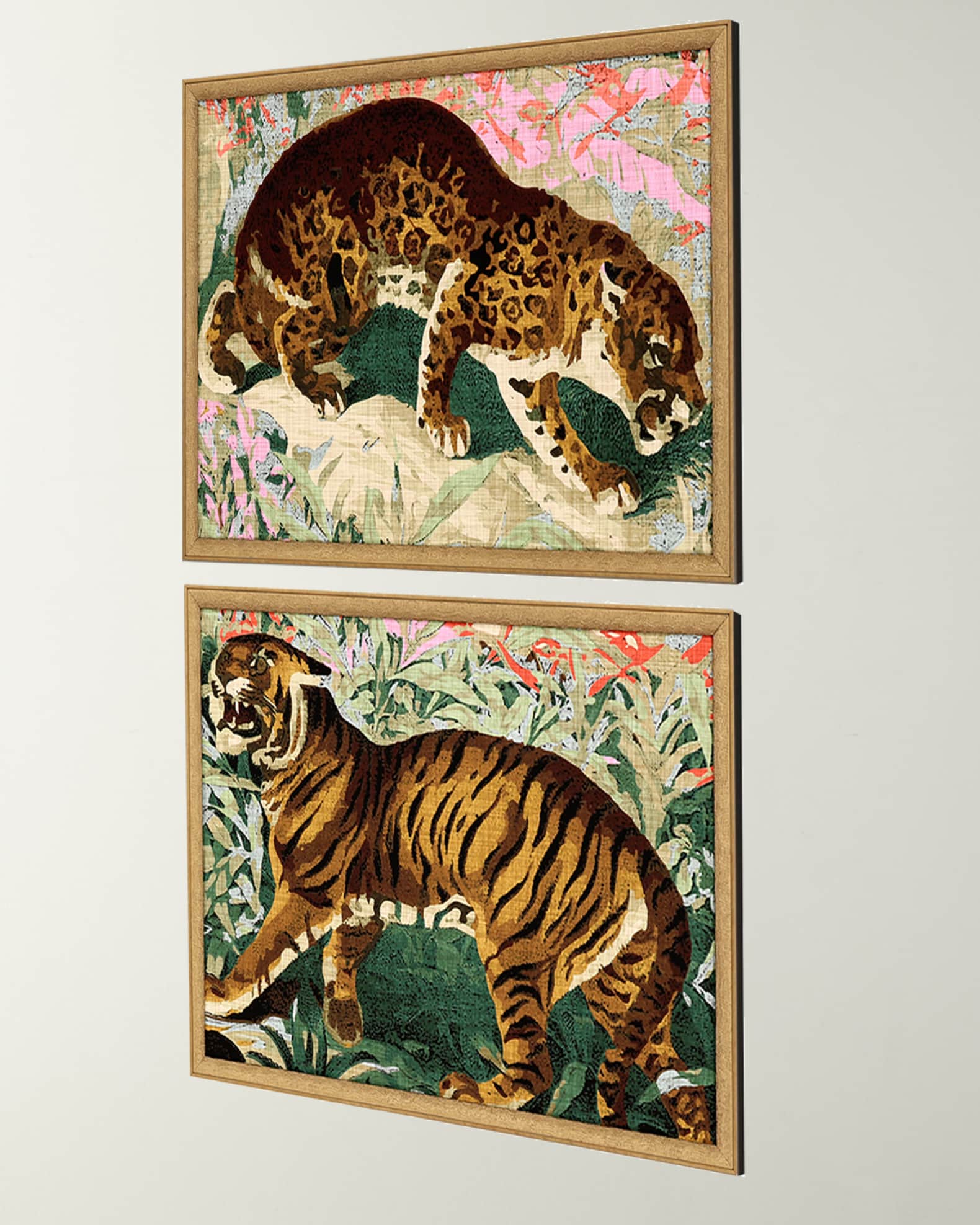 "Concrete Jungle Cats" Set of 2 Framed Giclees by Jarman Fagalde | Horchow