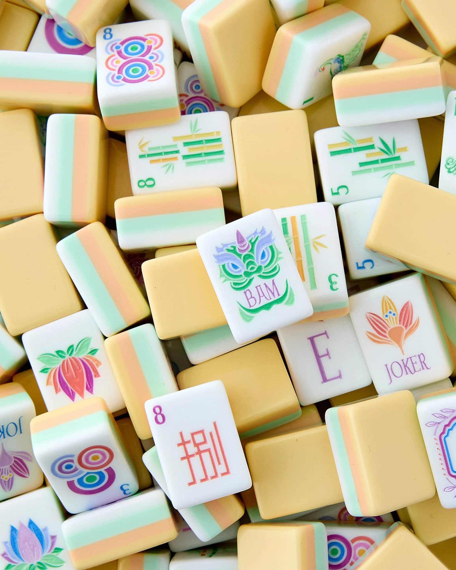 OH MY MAHJONG Sorbet Mahjong Tiles Set | Horchow