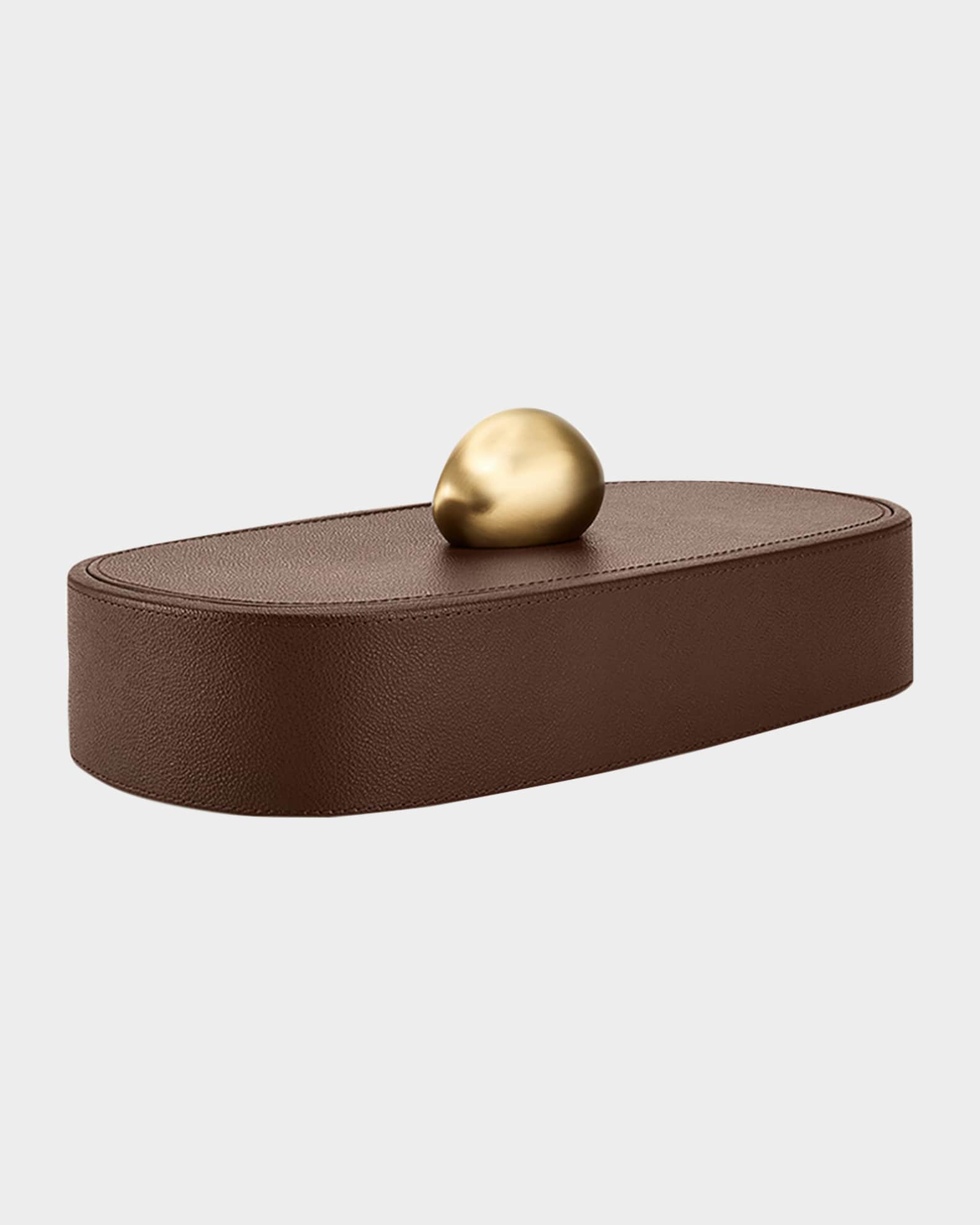 Assouline Pebble Long Leather Trinket Box | Horchow