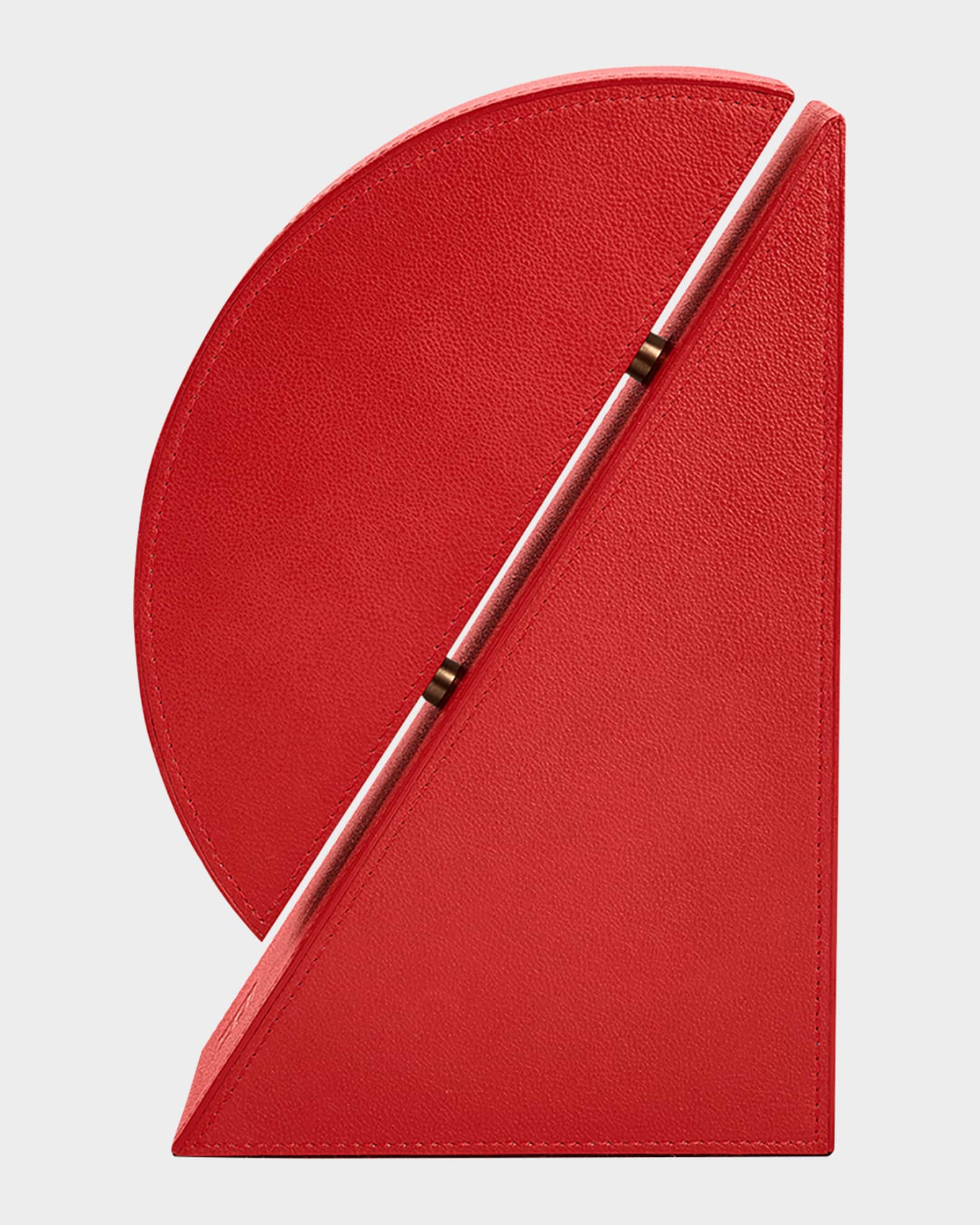 Assouline Cubist L Red Leather Bookend | Horchow