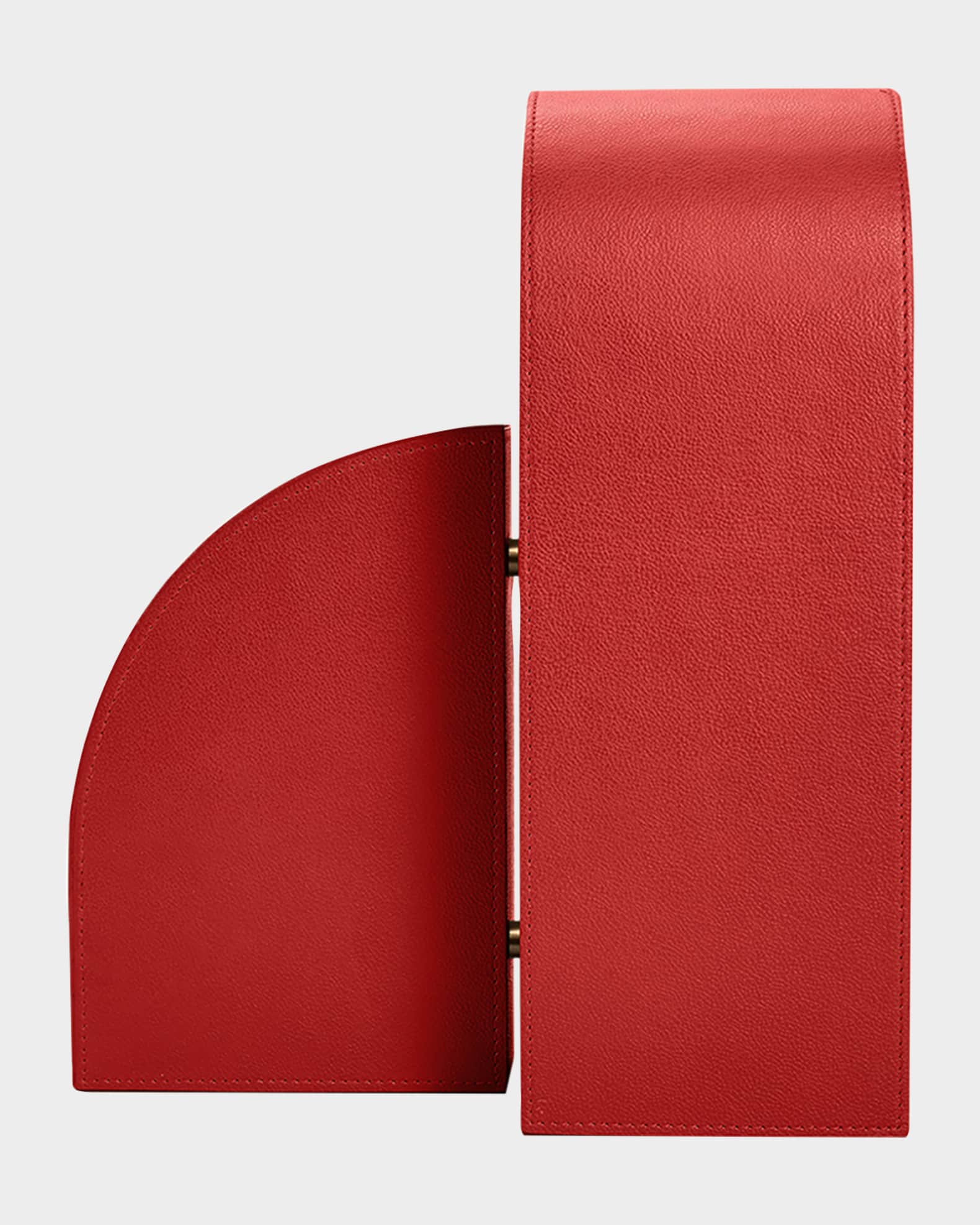 Assouline Cubist L Red Leather Bookend | Horchow