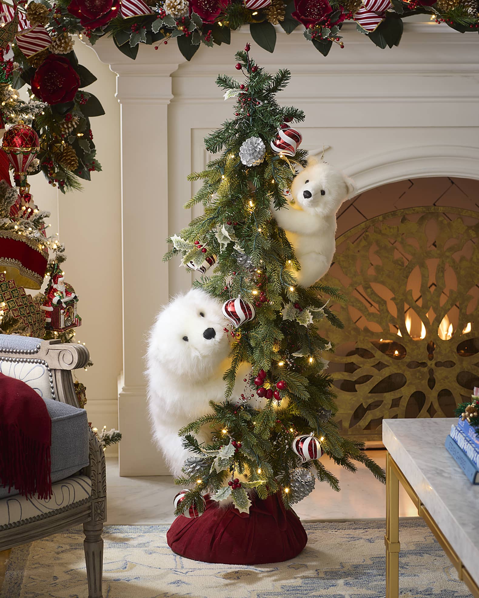 Ditz Designs Peppermint Cheer White Play Tree, 48" | Horchow