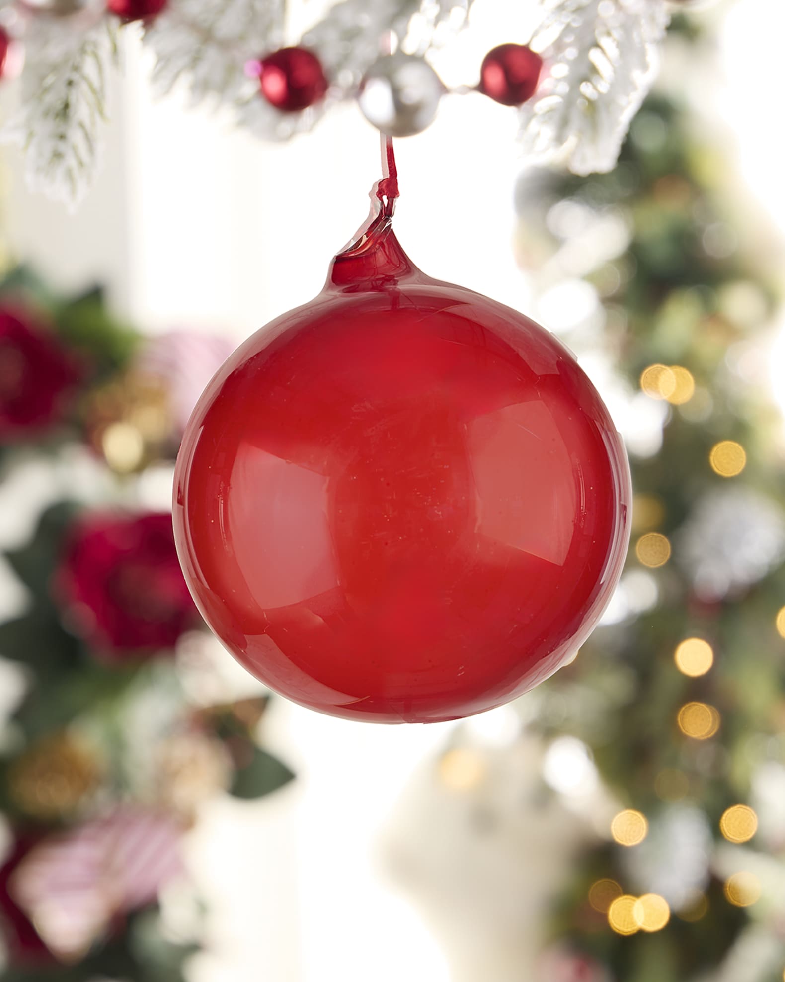 Jim Marvin Glittered Bubble Glass Christmas Ornament | Horchow