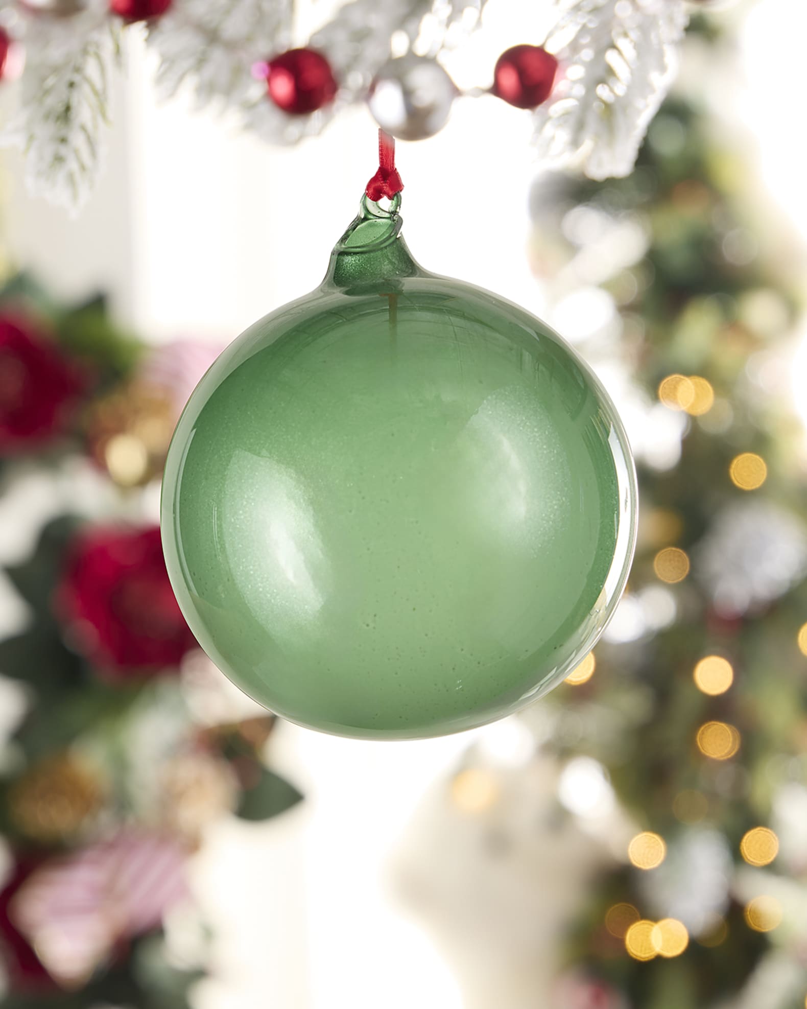 Jim Marvin Emerald Sparkle Bubble Christmas Ornament | Horchow
