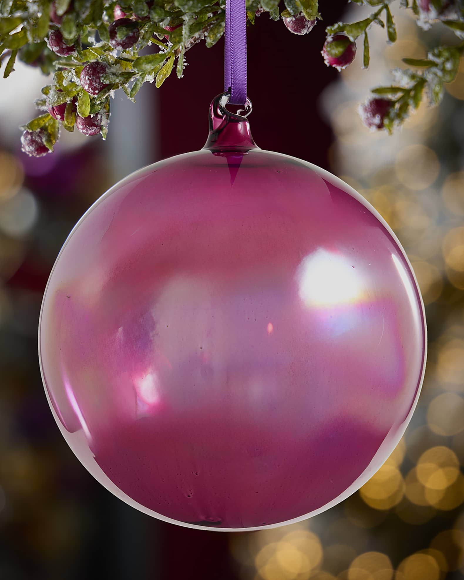 Jim Marvin Royal Plum Ball Ornament | Horchow