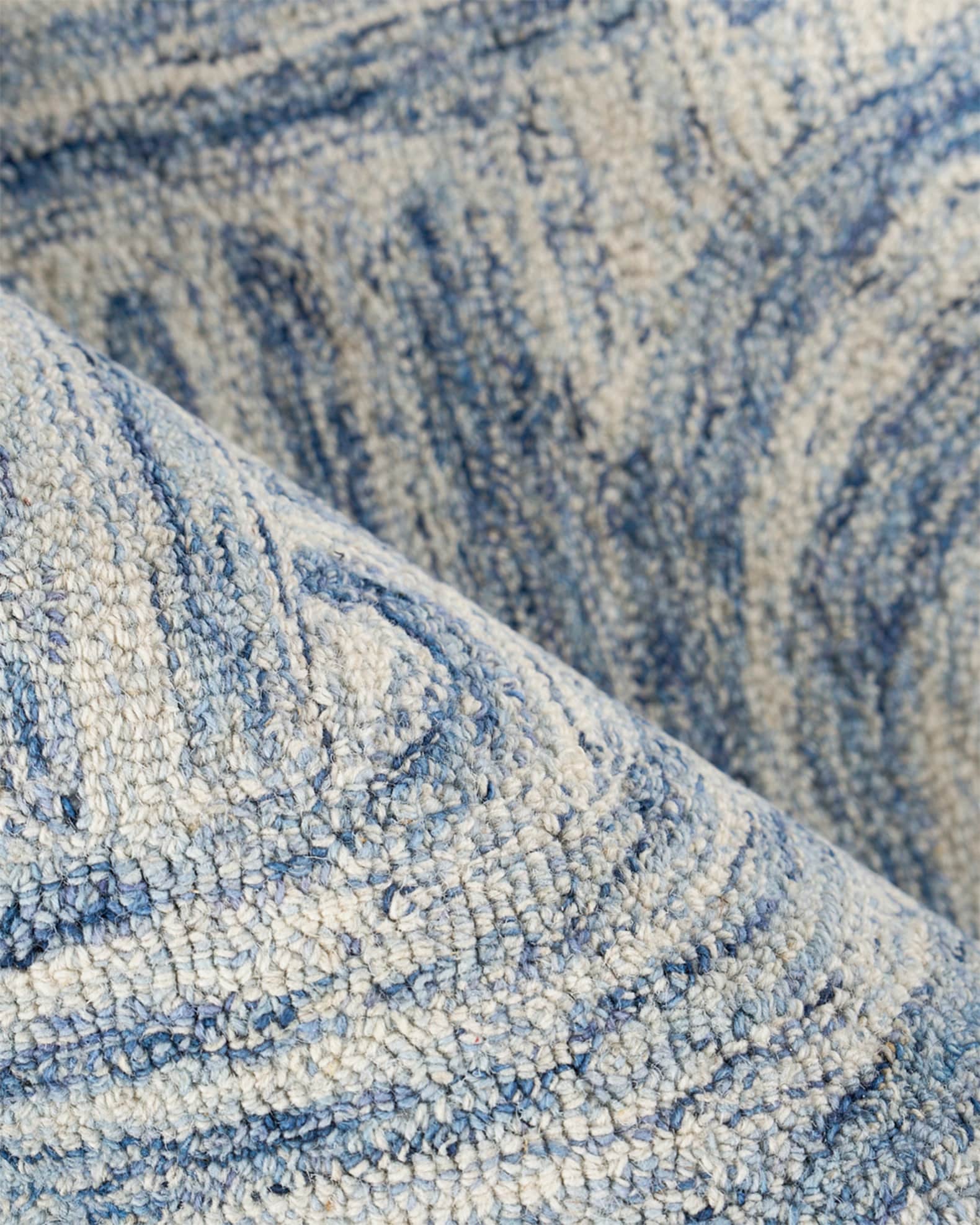 Exquisite Rugs Juno Hand-Tufted Blue/Ivory Rug, 6' x 9' | Horchow