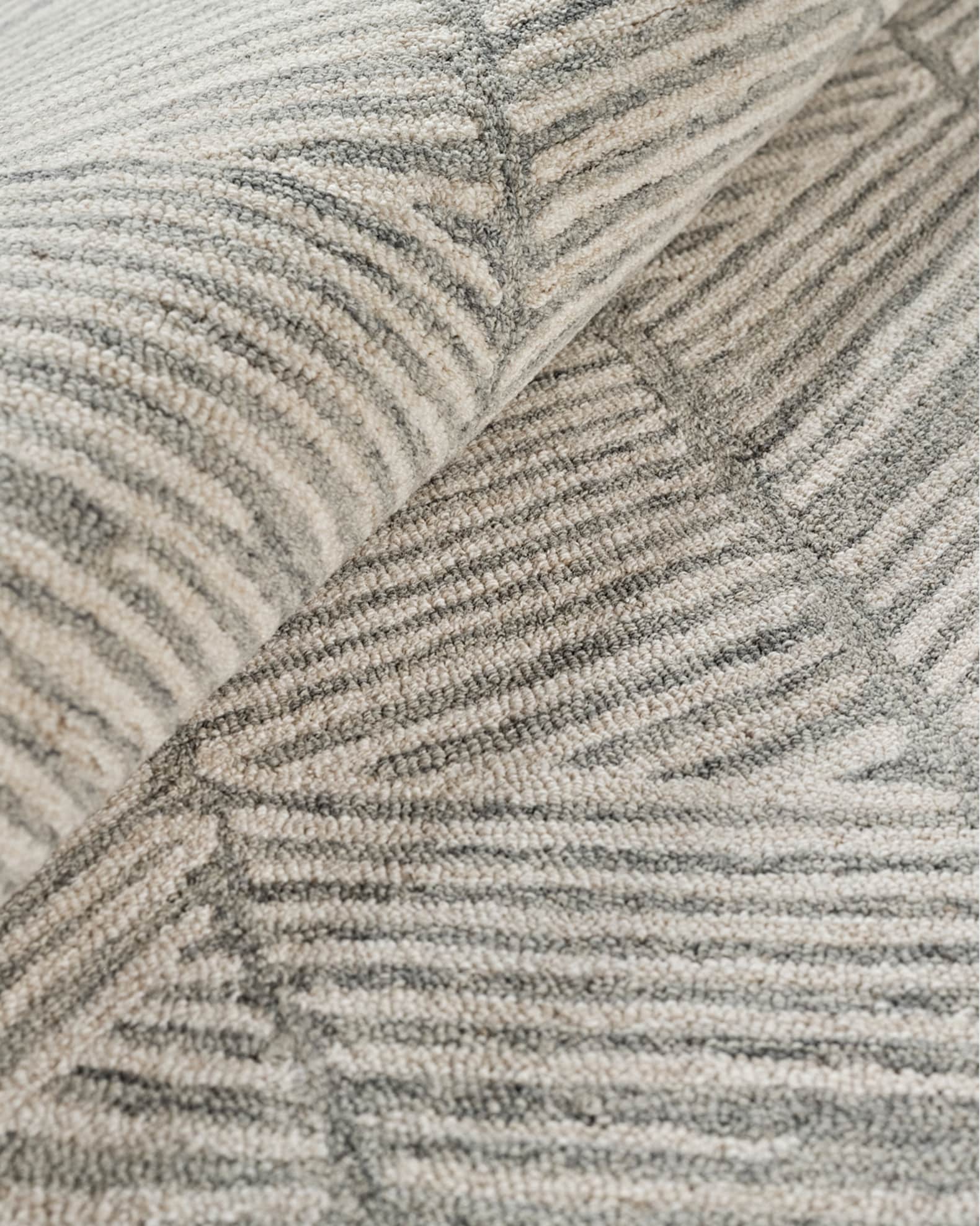 Exquisite Rugs Kascata Hand-Tufted Silver/Ivory Rug, 10' x 14' | Horchow