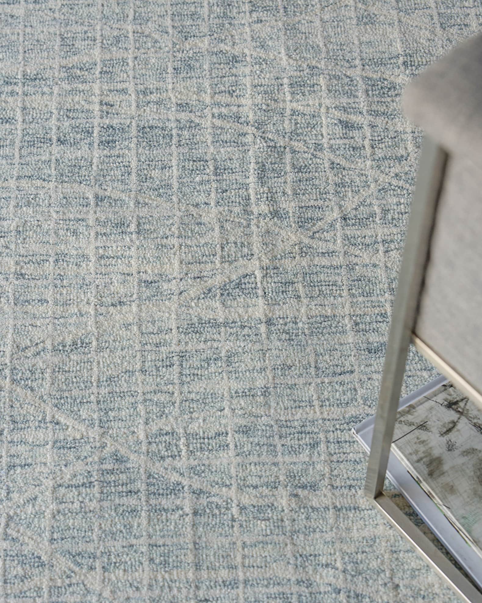 Exquisite Rugs Miami Hand-Tufted Silver Rug, 9' x 12' | Horchow