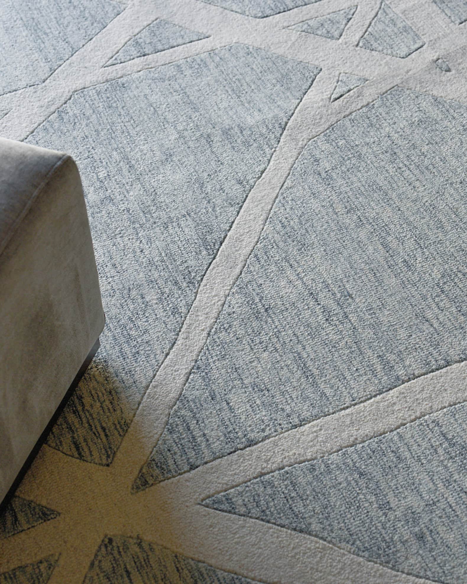 Exquisite Rugs Miami Hand-Tufted Silver/Ivory Rug, 12' x 15' | Horchow