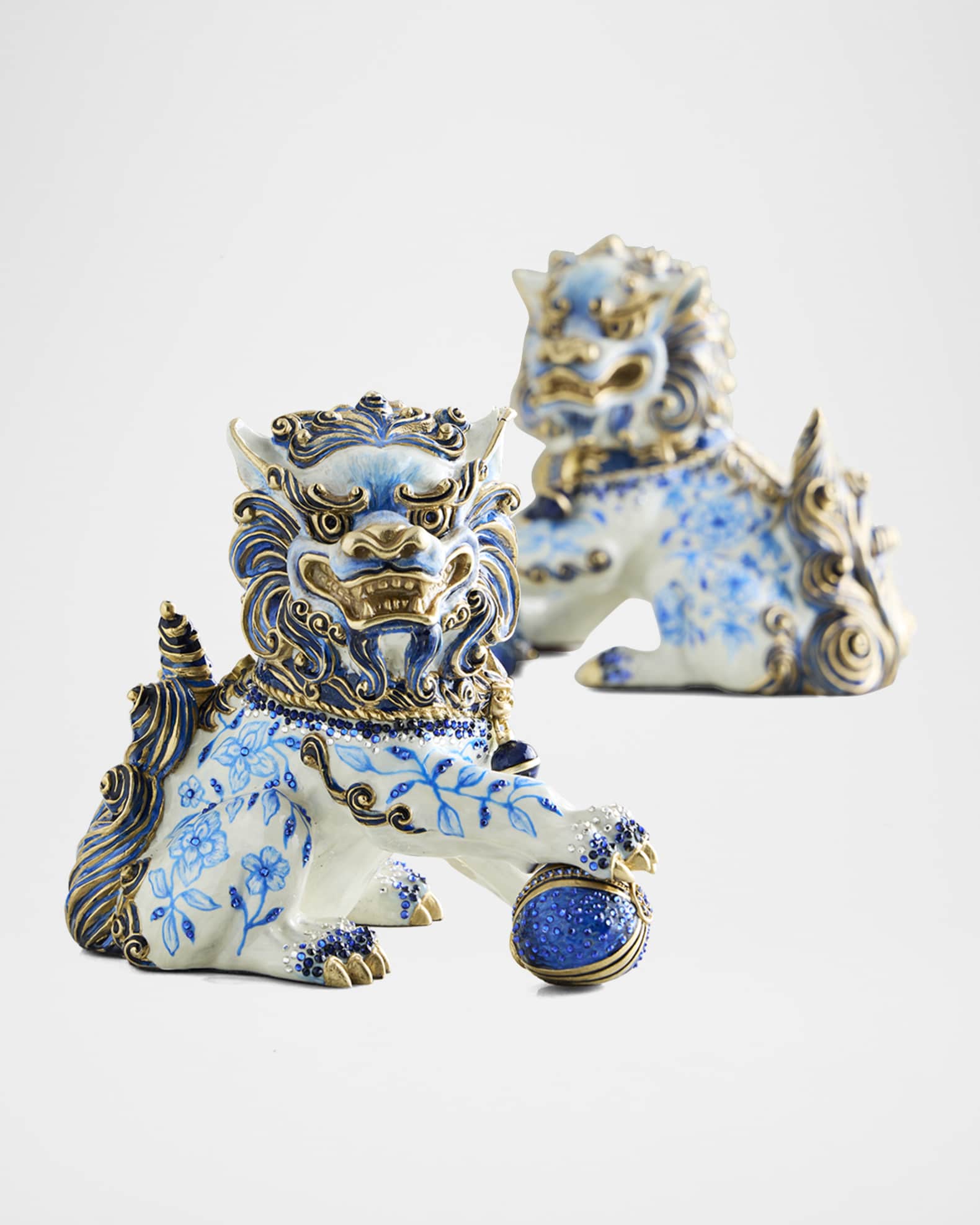 Jay Strongwater Shi Foo Dog Chinoiserie Figurine | Horchow