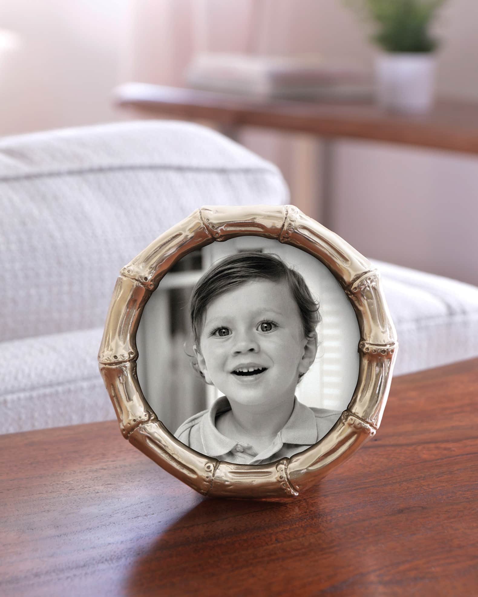 Beatriz Ball GIFTABLES Sierra Modern Bamboo Round Frame, 5" x 5" | Horchow