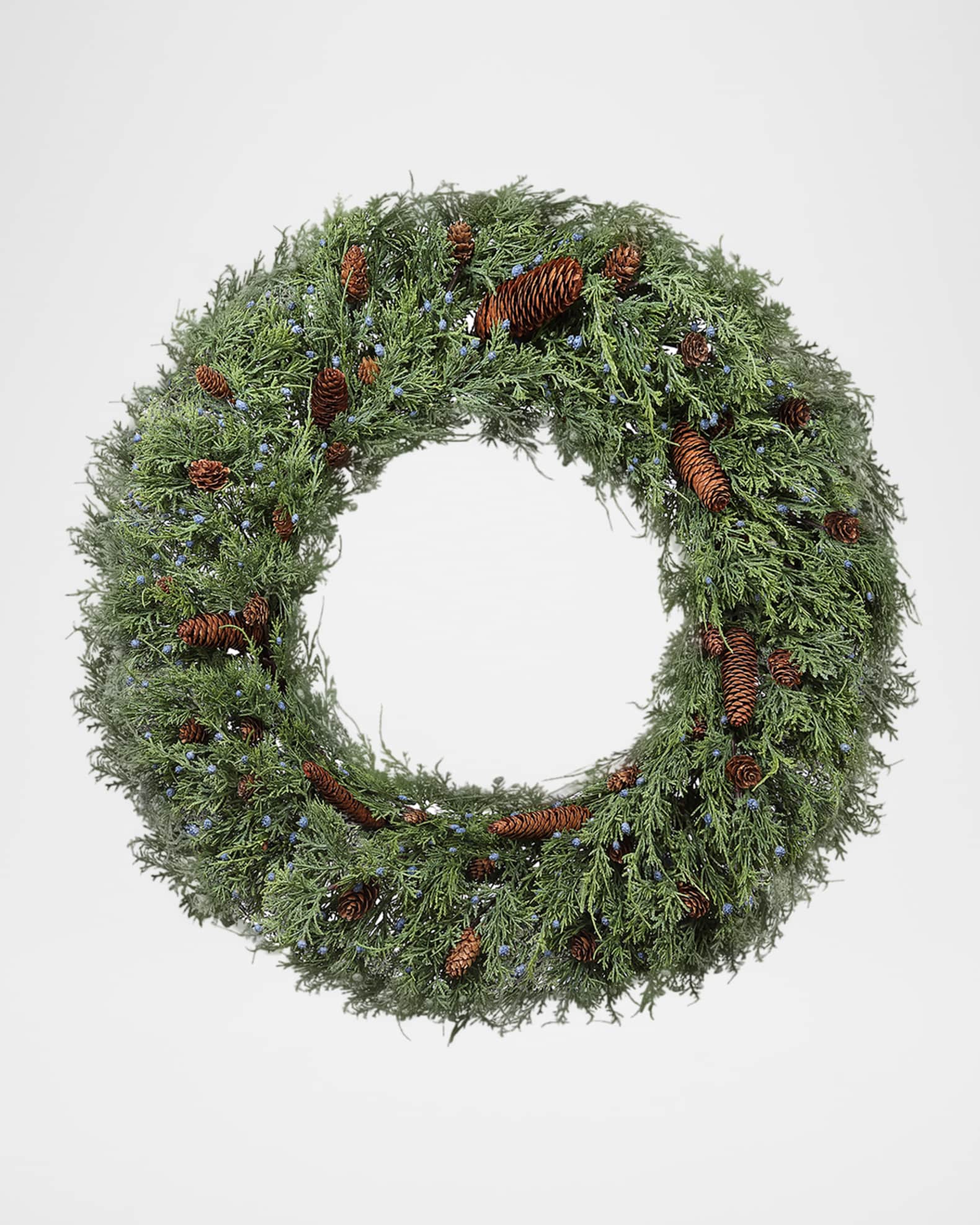 Winward Home Blue Point Juniper 30" Wreath | Horchow