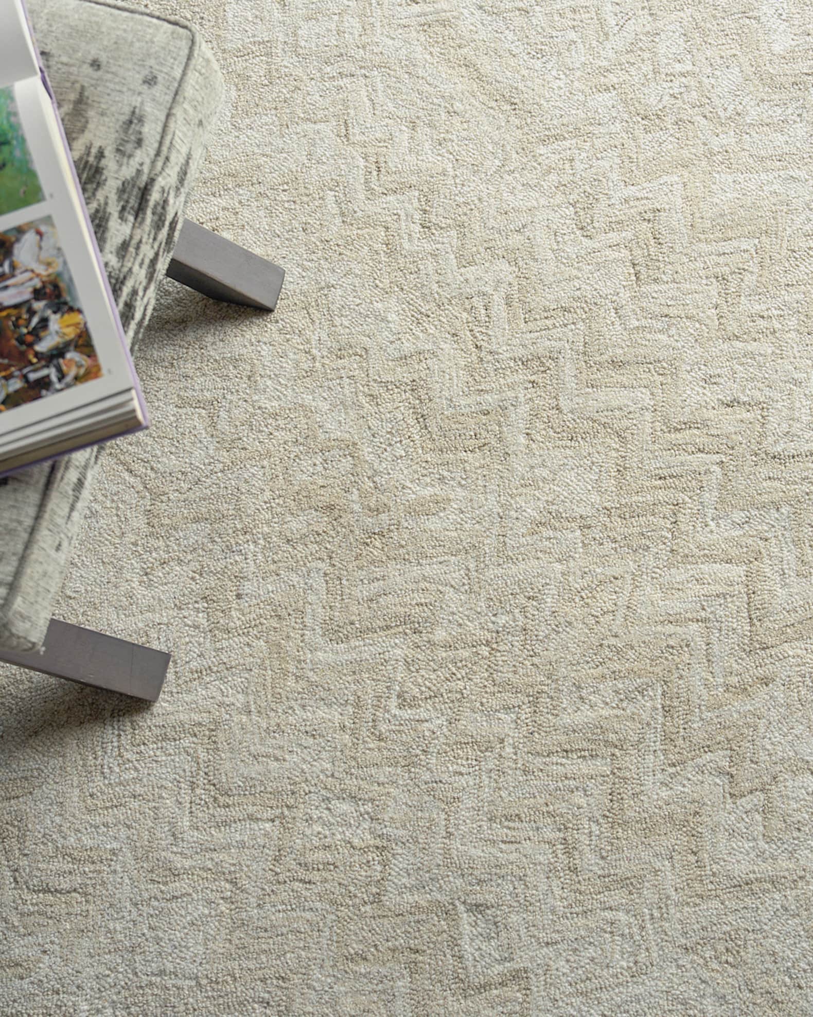 Exquisite Rugs Veneta Hand-Tufted Beige Rug, 10' x 14' | Horchow