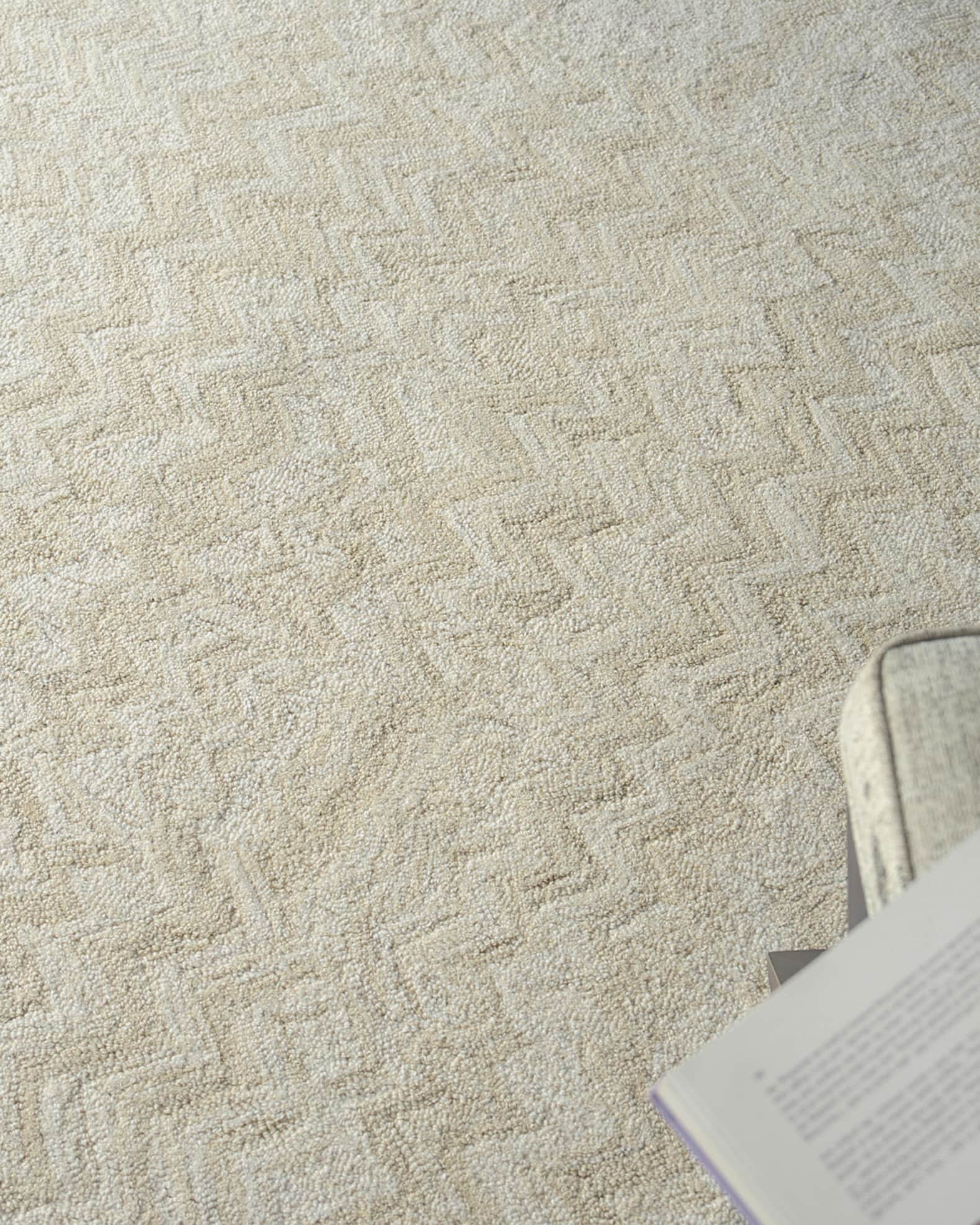 Exquisite Rugs Veneta Hand-Tufted Beige Rug, 5' x 8' | Horchow