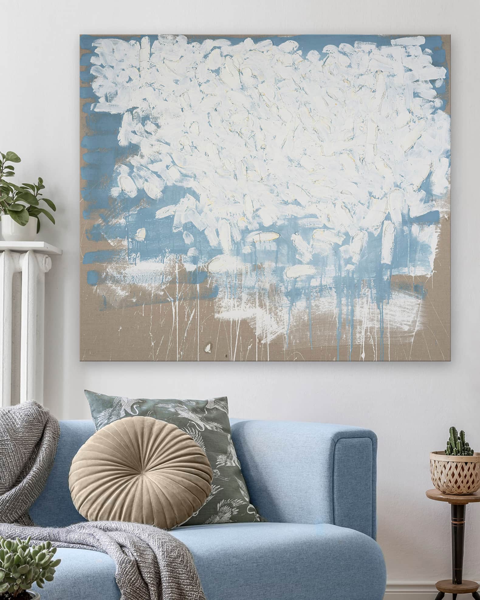 RFA Fine Art "Blue Over White Under White" Hand-Embellished Giclee by ...