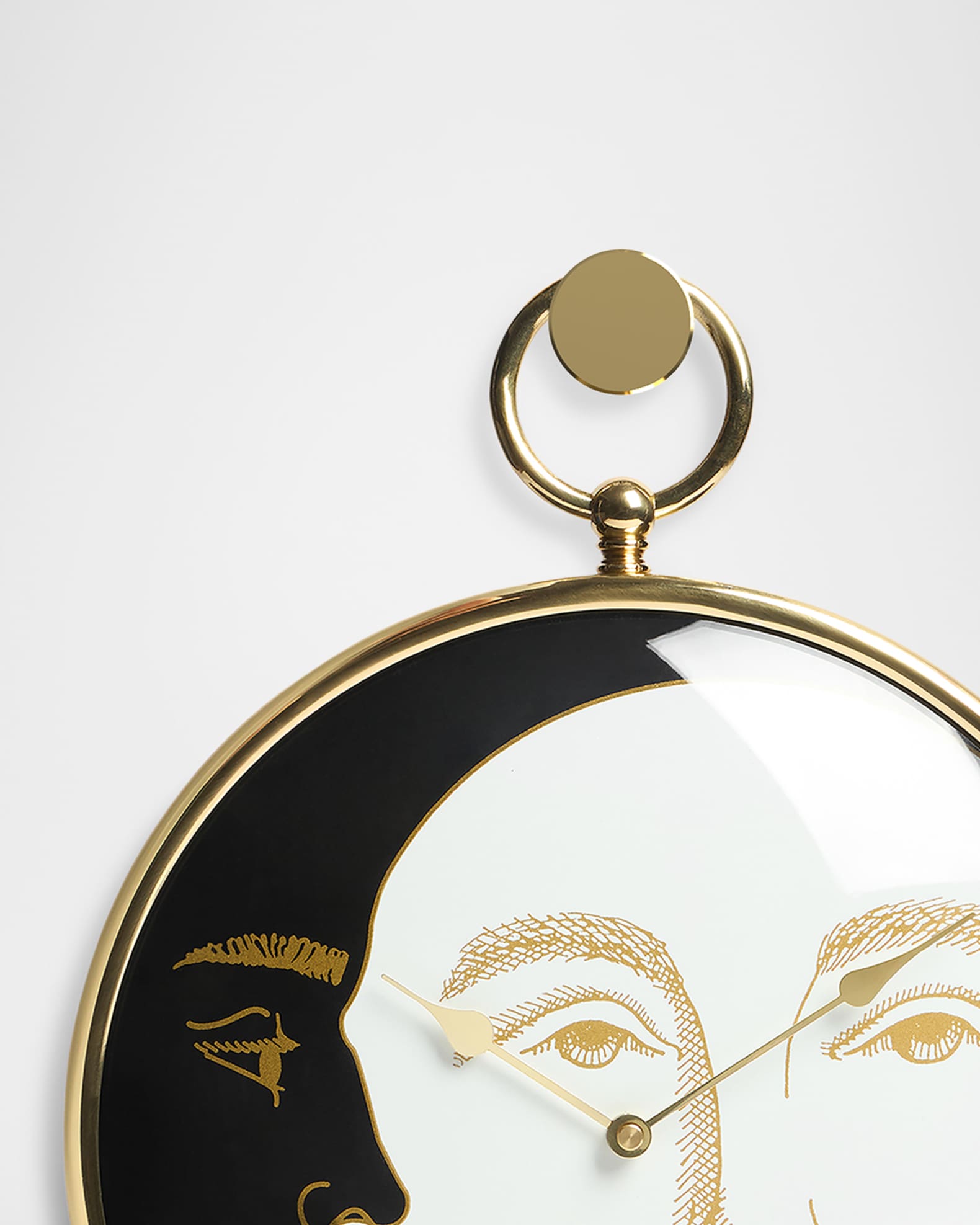 Fornasetti Giorno e Notte Hanging Clock | Horchow