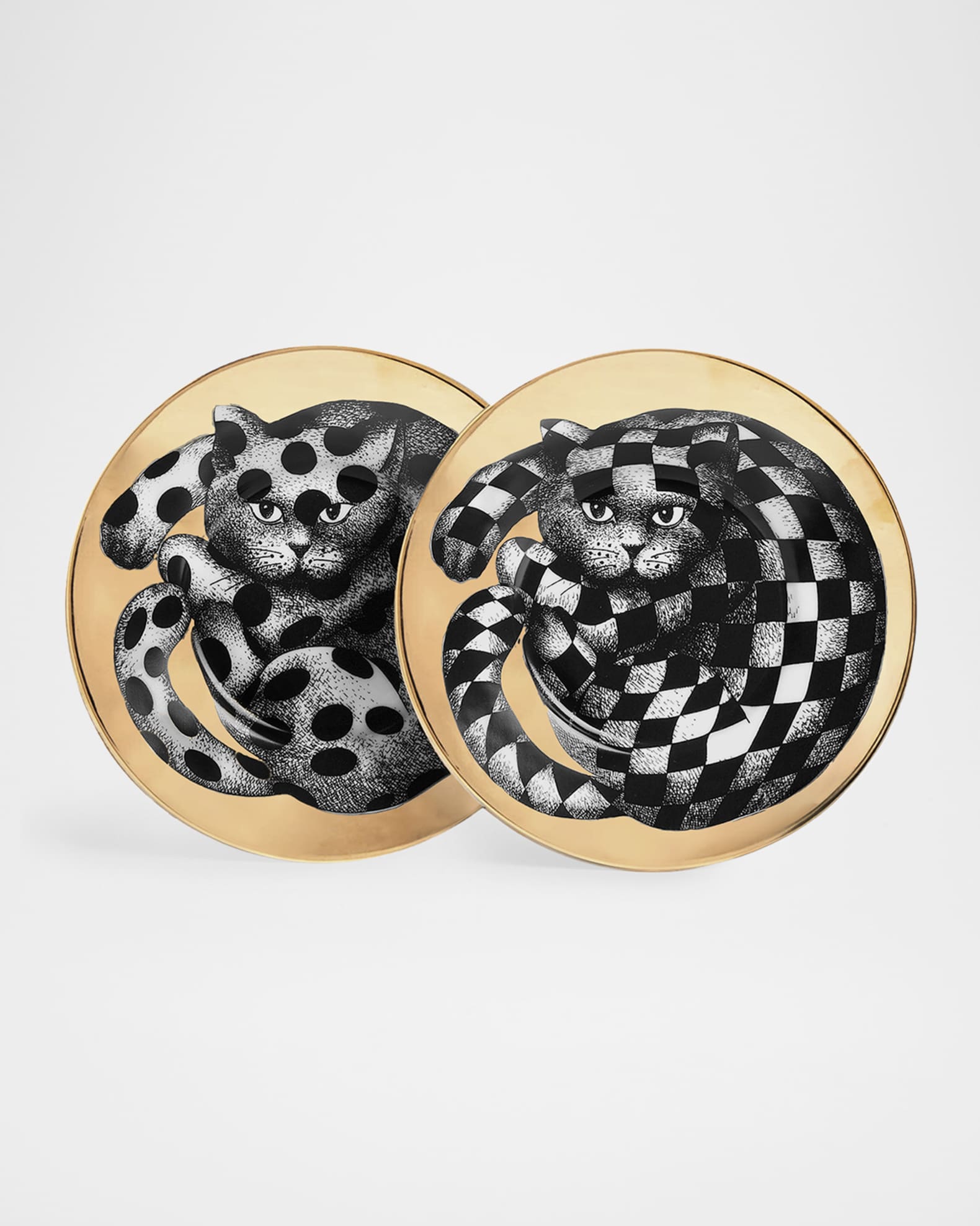 Fornasetti High Fidelity Tea Cups & Saucers, Set of 2 | Horchow