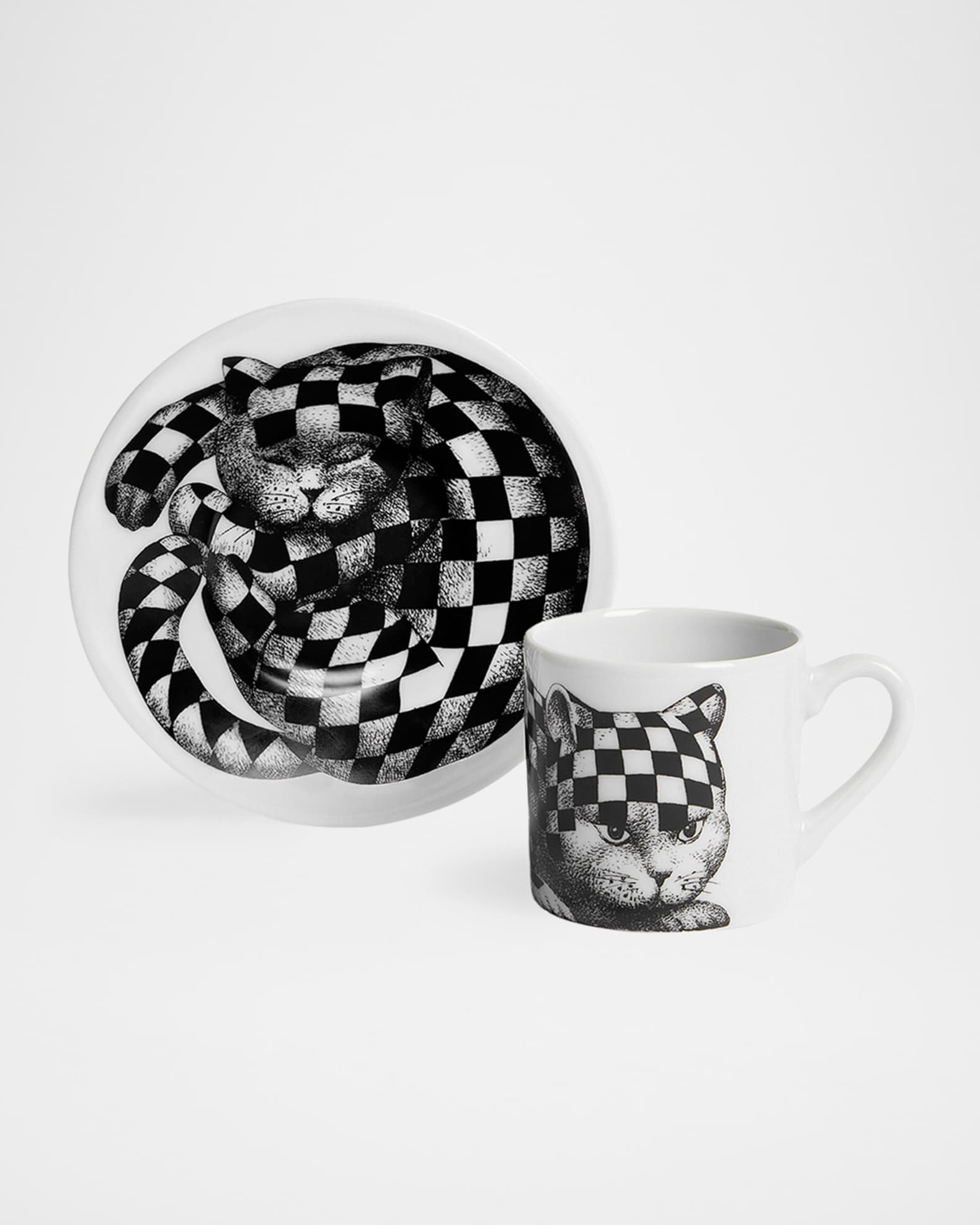 Fornasetti High Fidelity Checkered Coffee Mug | Horchow
