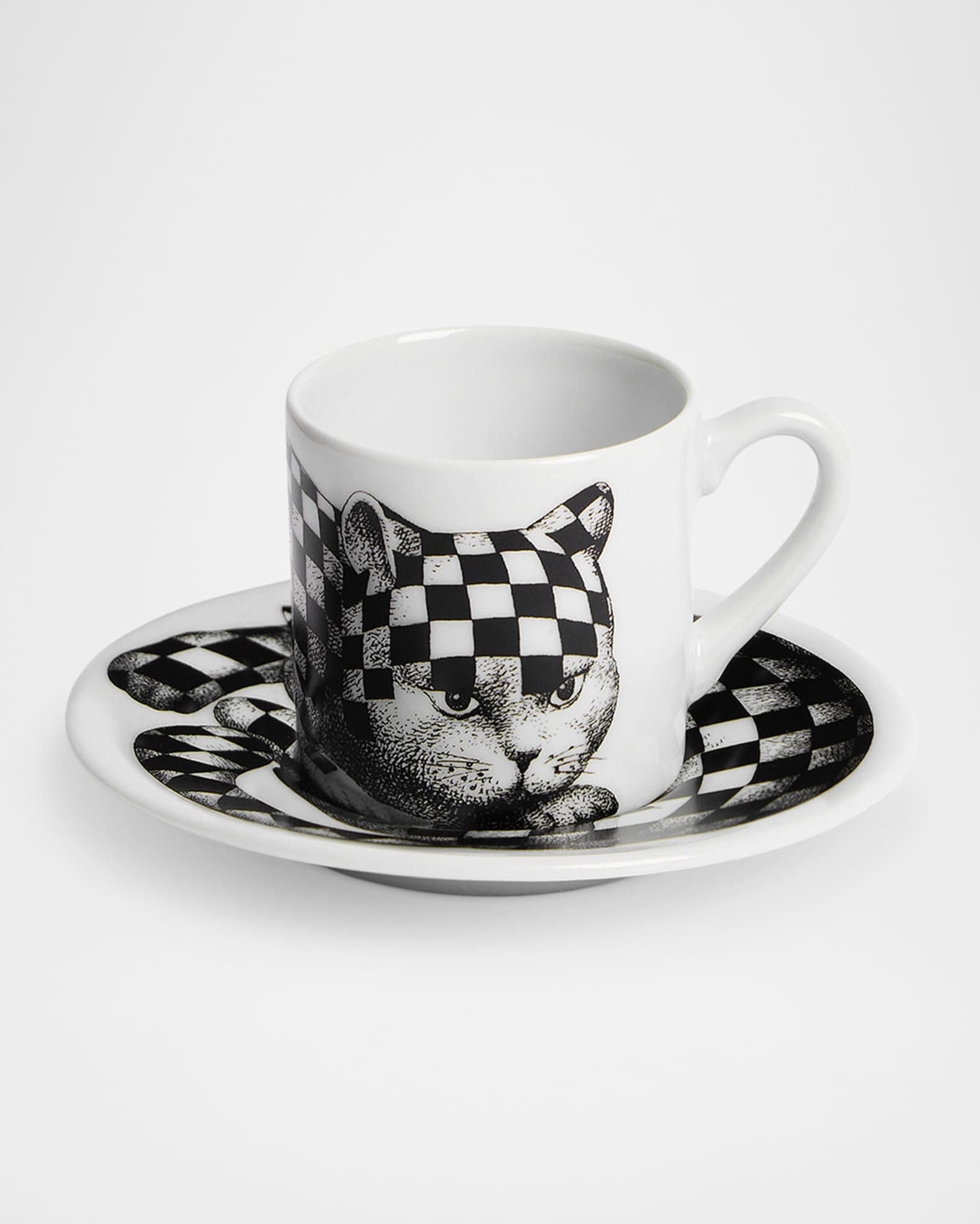 Fornasetti High Fidelity Checkered Coffee Mug | Horchow