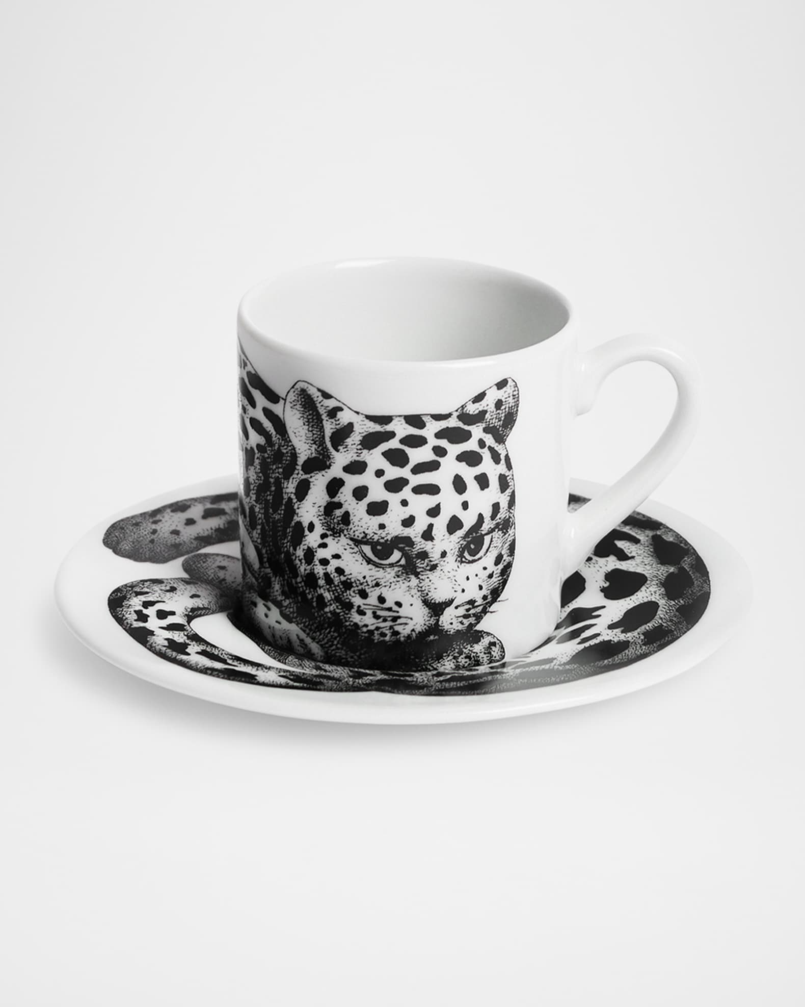 Fornasetti High Fidelity Leopard Print Coffee Mug | Horchow