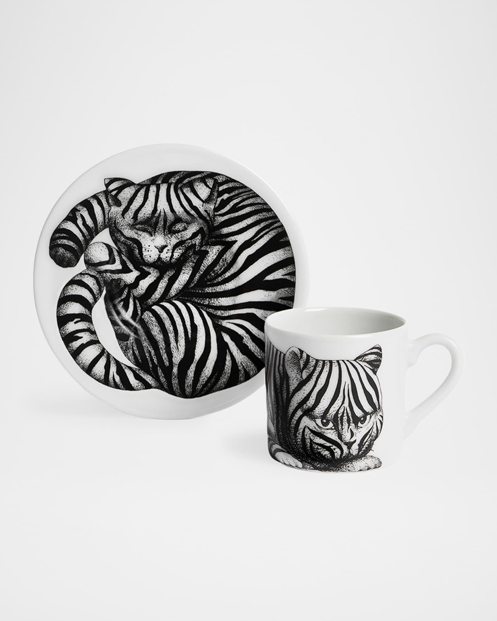 Fornasetti High Fidelity Tiger Print Coffee Mug | Horchow
