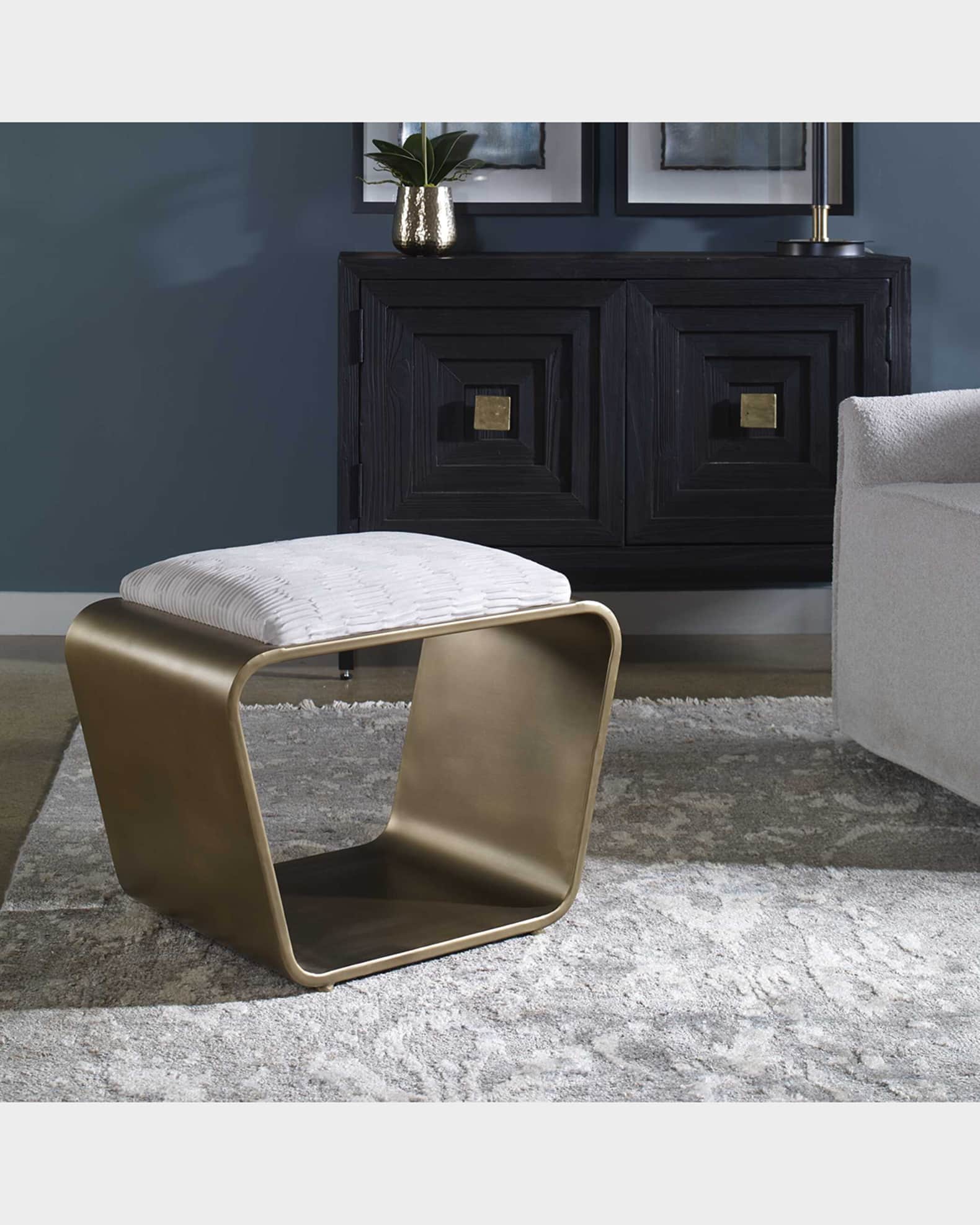 The Uttermost Co Hoop Pleated Bench | Horchow