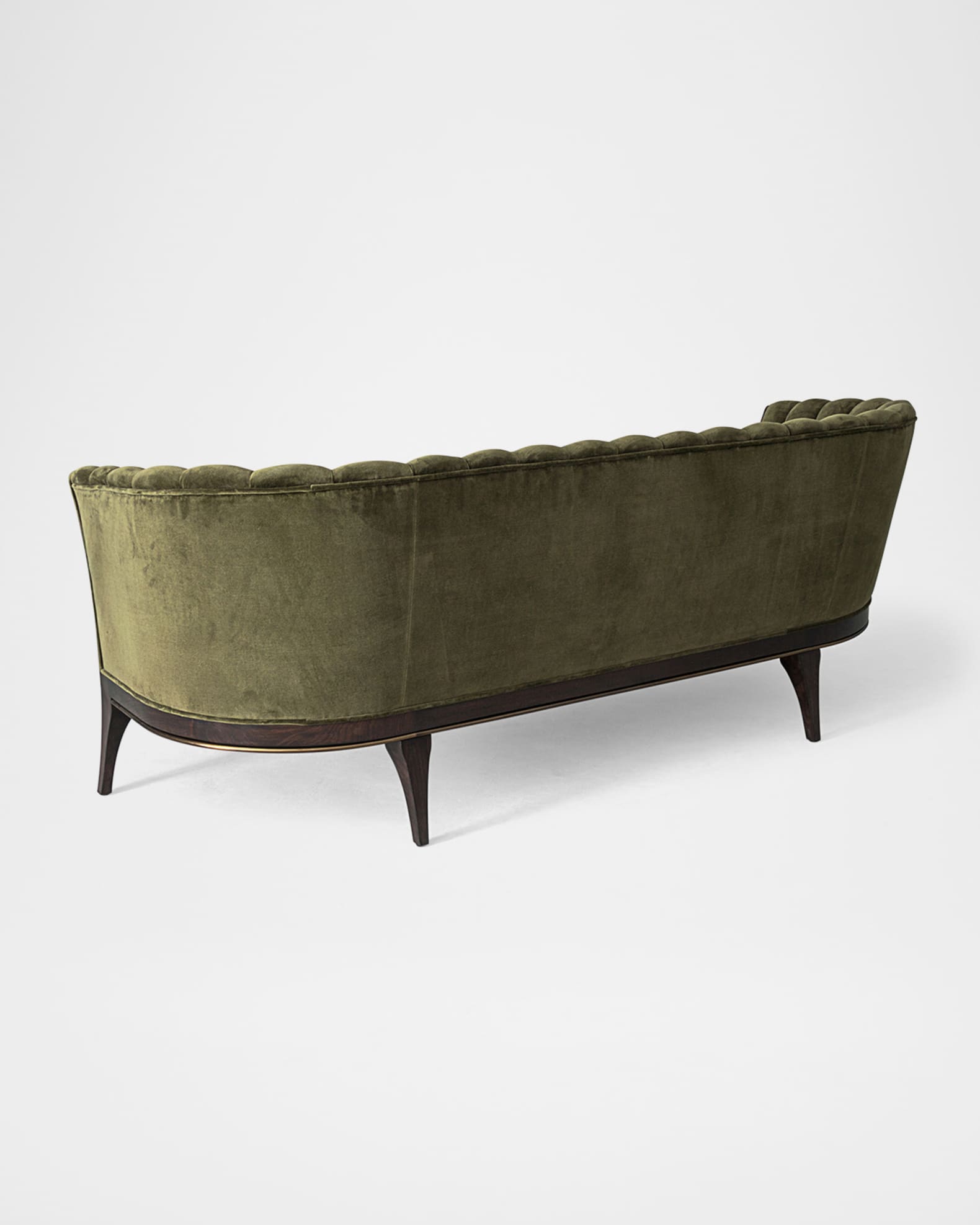Global Views Channel-Back Velvet Sofa, 80" | Horchow