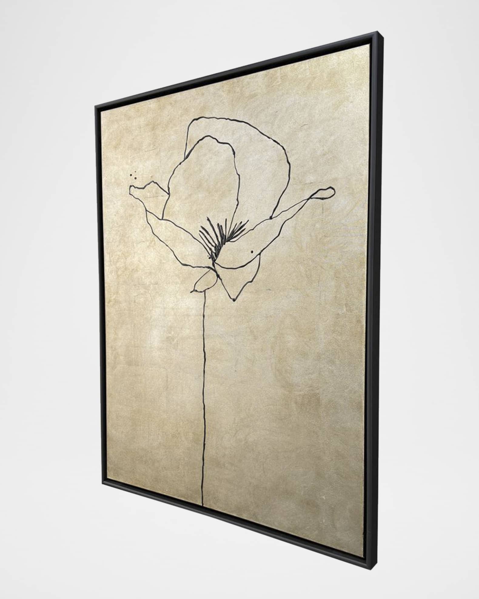 Paragon Decors "Silver Poppies I" Mixed-Media Art by Susan Adamson-Ray ...