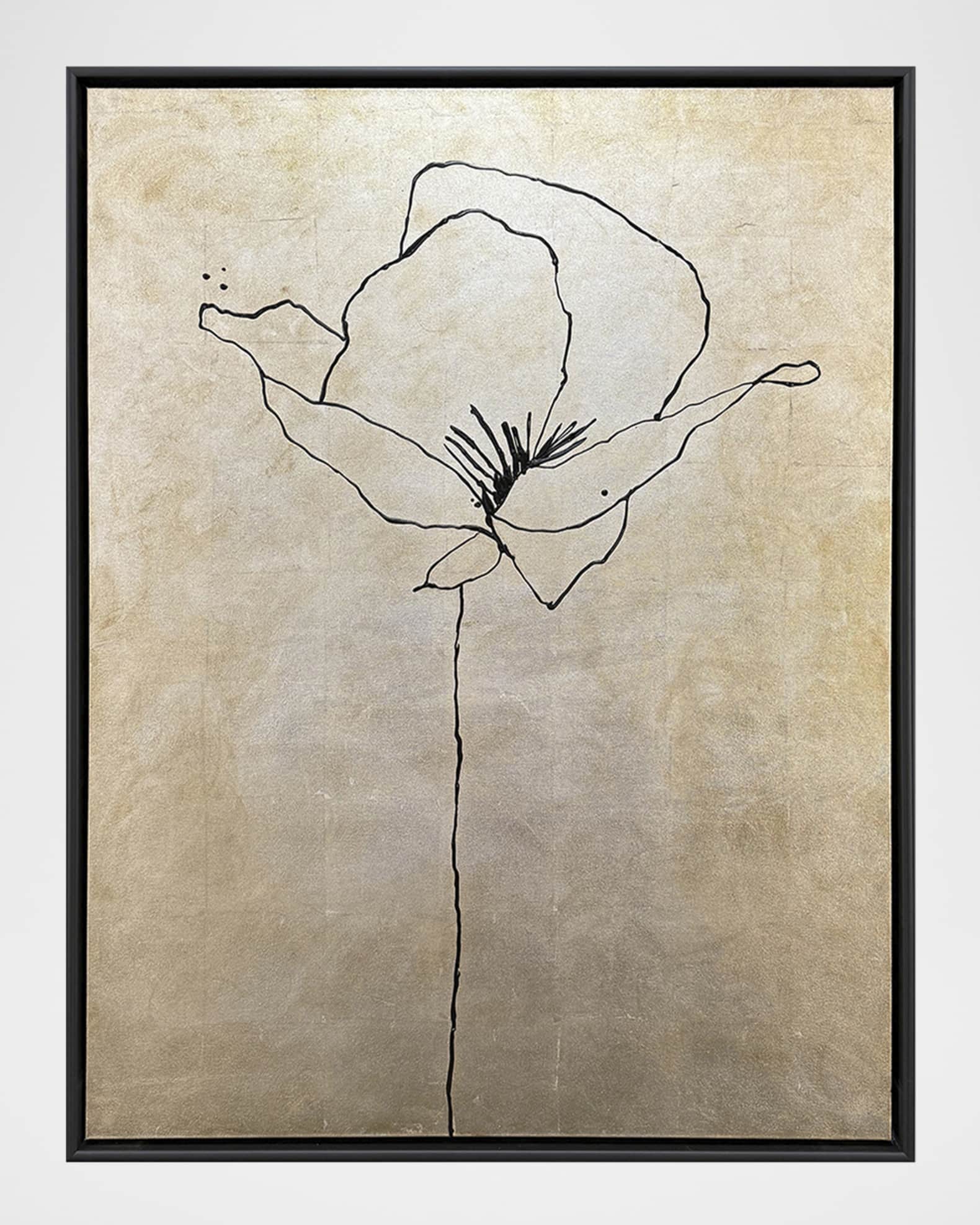 Paragon Decors "Silver Poppies I" Mixed-Media Art by Susan Adamson-Ray ...