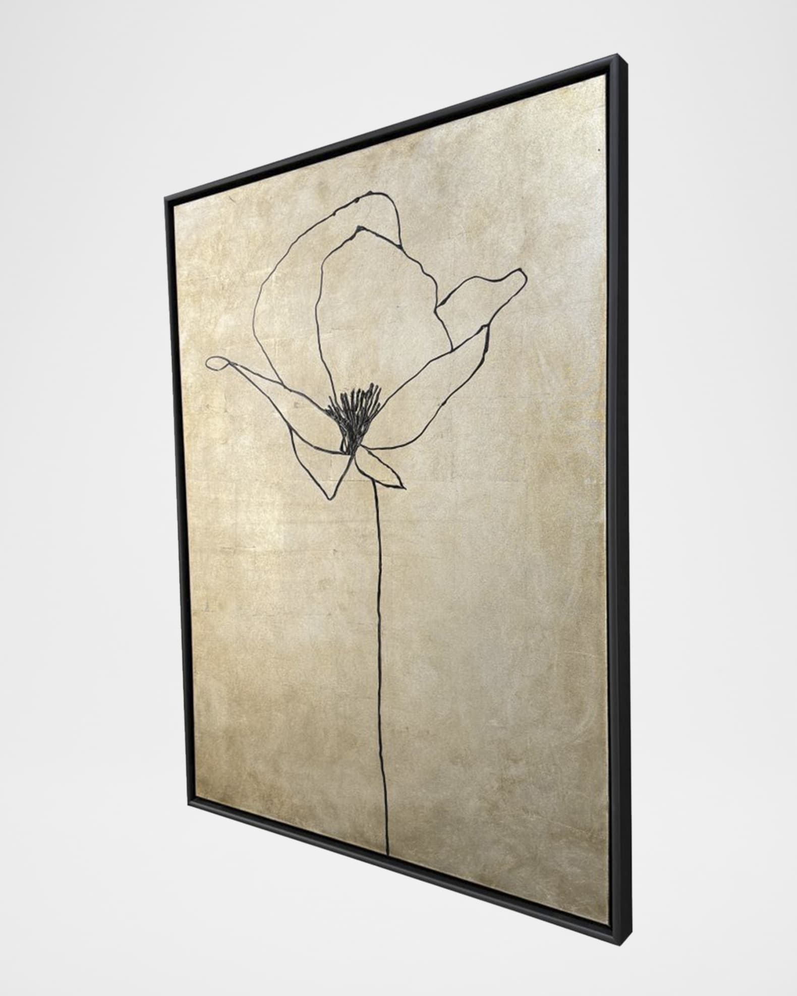 Paragon Decors "Silver Poppies II" Mixed-Media Art by Susan Adamson-Ray ...