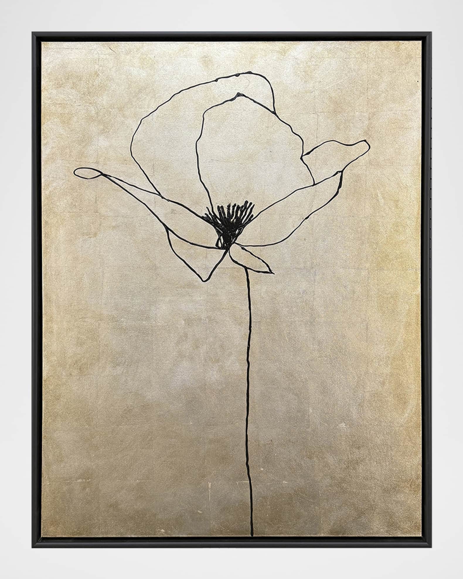 Paragon Decors "Silver Poppies II" Mixed-Media Art by Susan Adamson-Ray ...