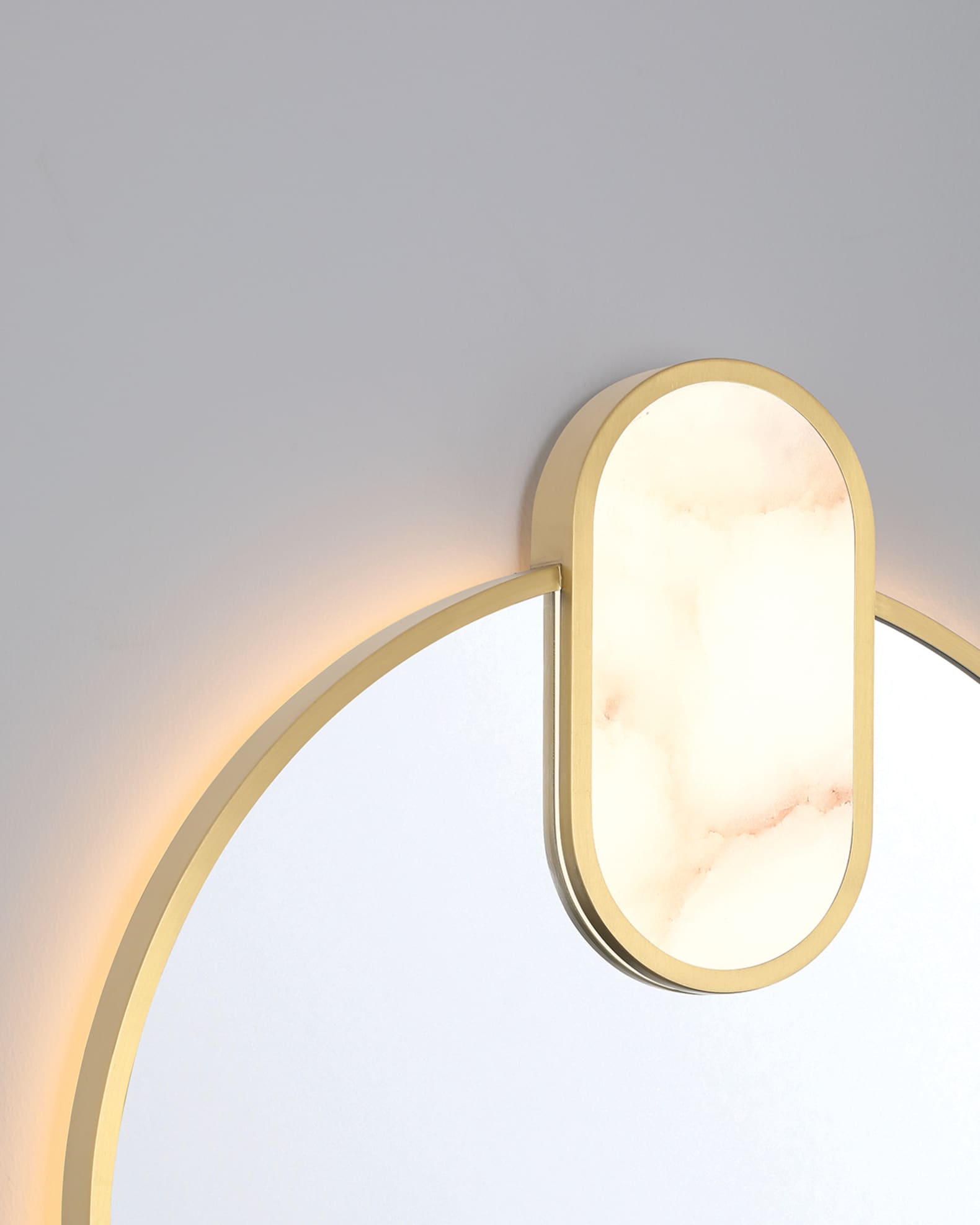 Eurofase Mrissa 39" LED Lighted Mirror, Gold | Horchow