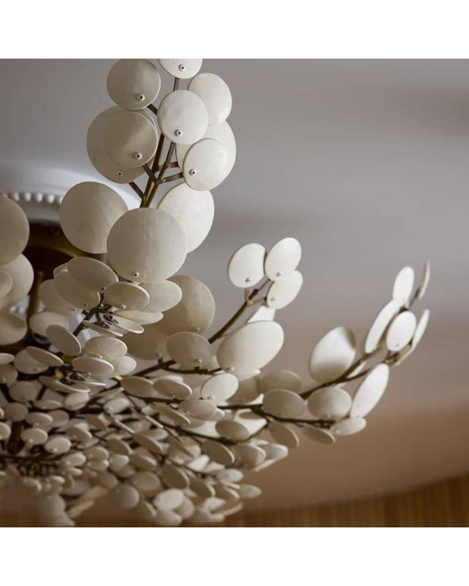 Arteriors Bilal 38" 3-Light Coconut Shell Flush Mount | Horchow